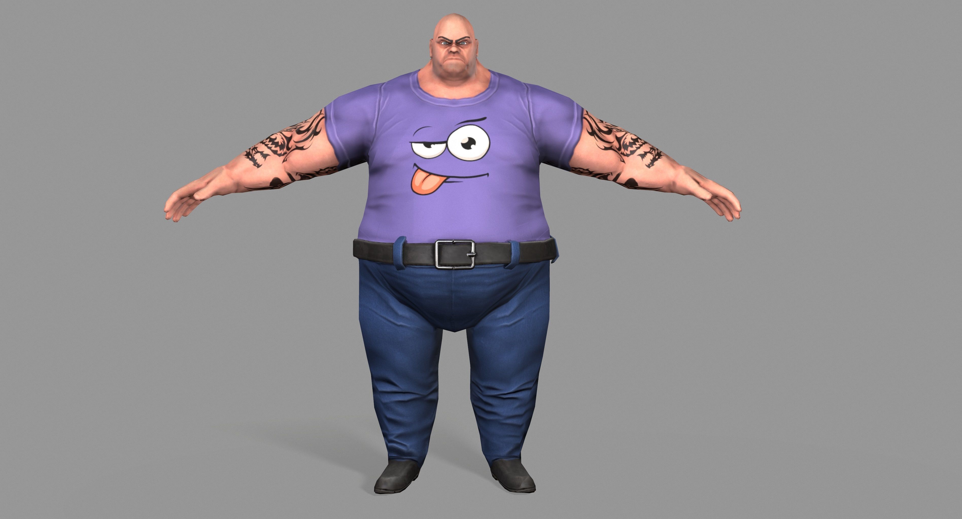 3D model Fat Gangster VR / AR / low-poly | CGTrader