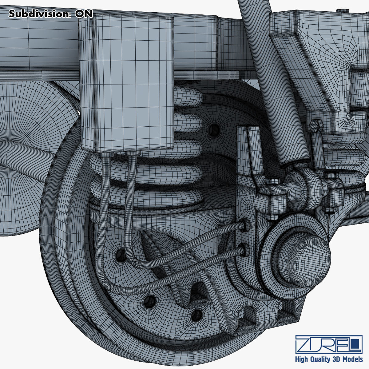 High speed train chassis v 1 3D model | CGTrader