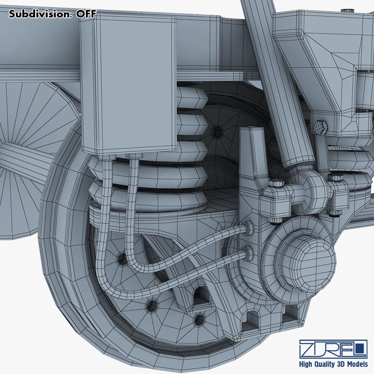 High speed train chassis v 1 3D model | CGTrader