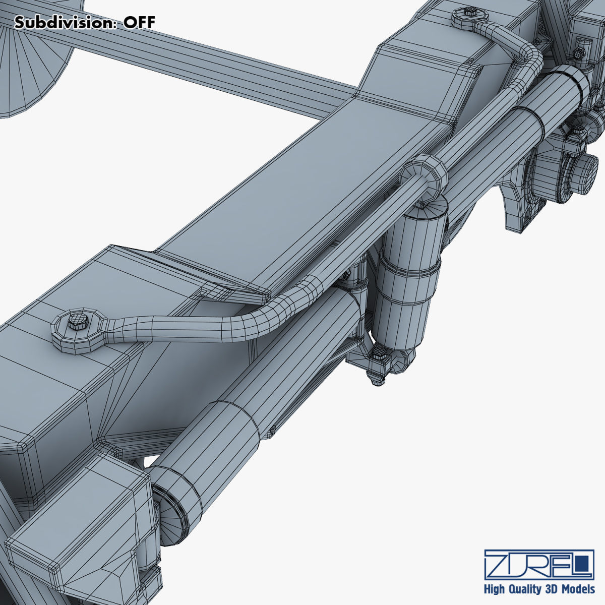 High speed train chassis v 1 3D model | CGTrader