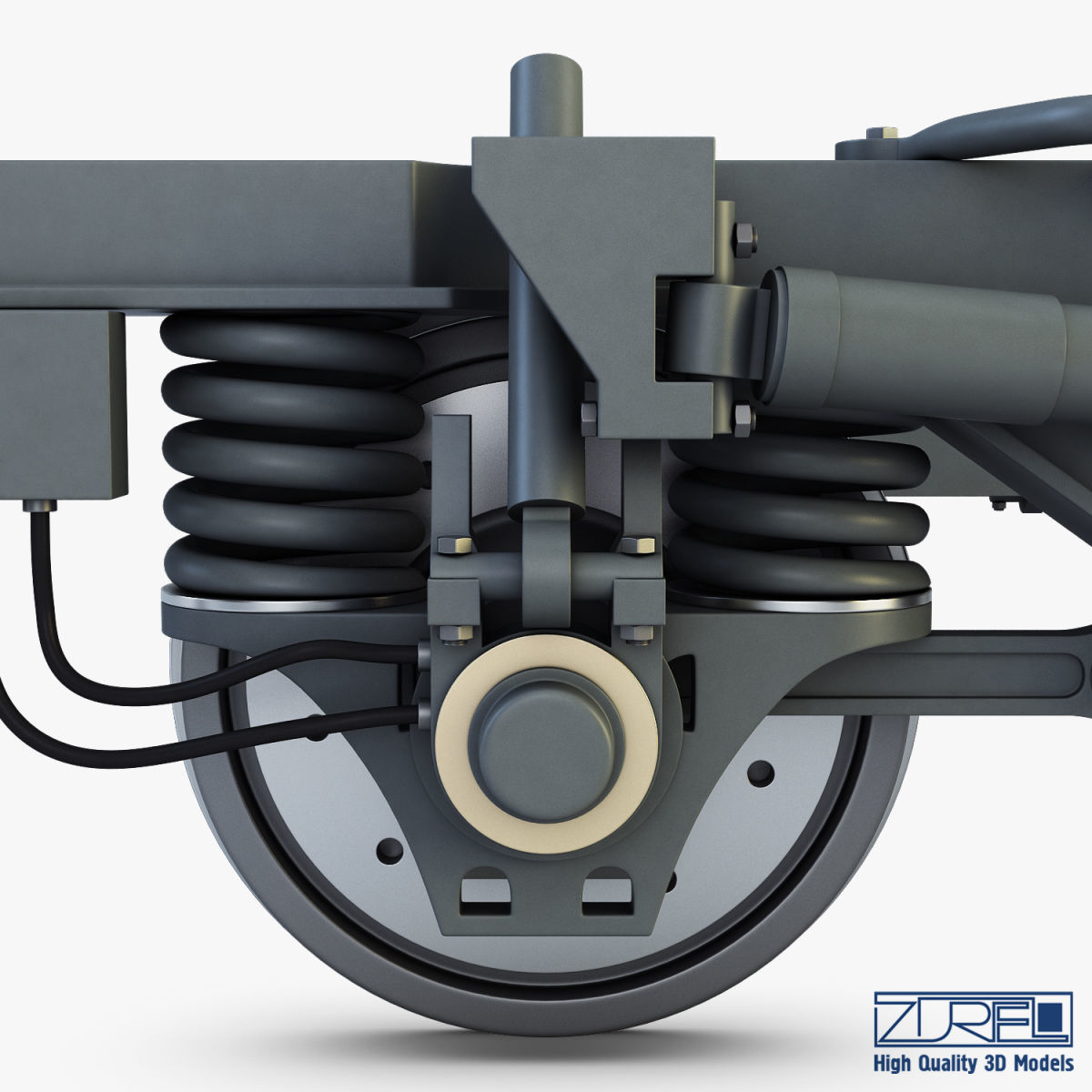 High speed train chassis v 1 3D model | CGTrader