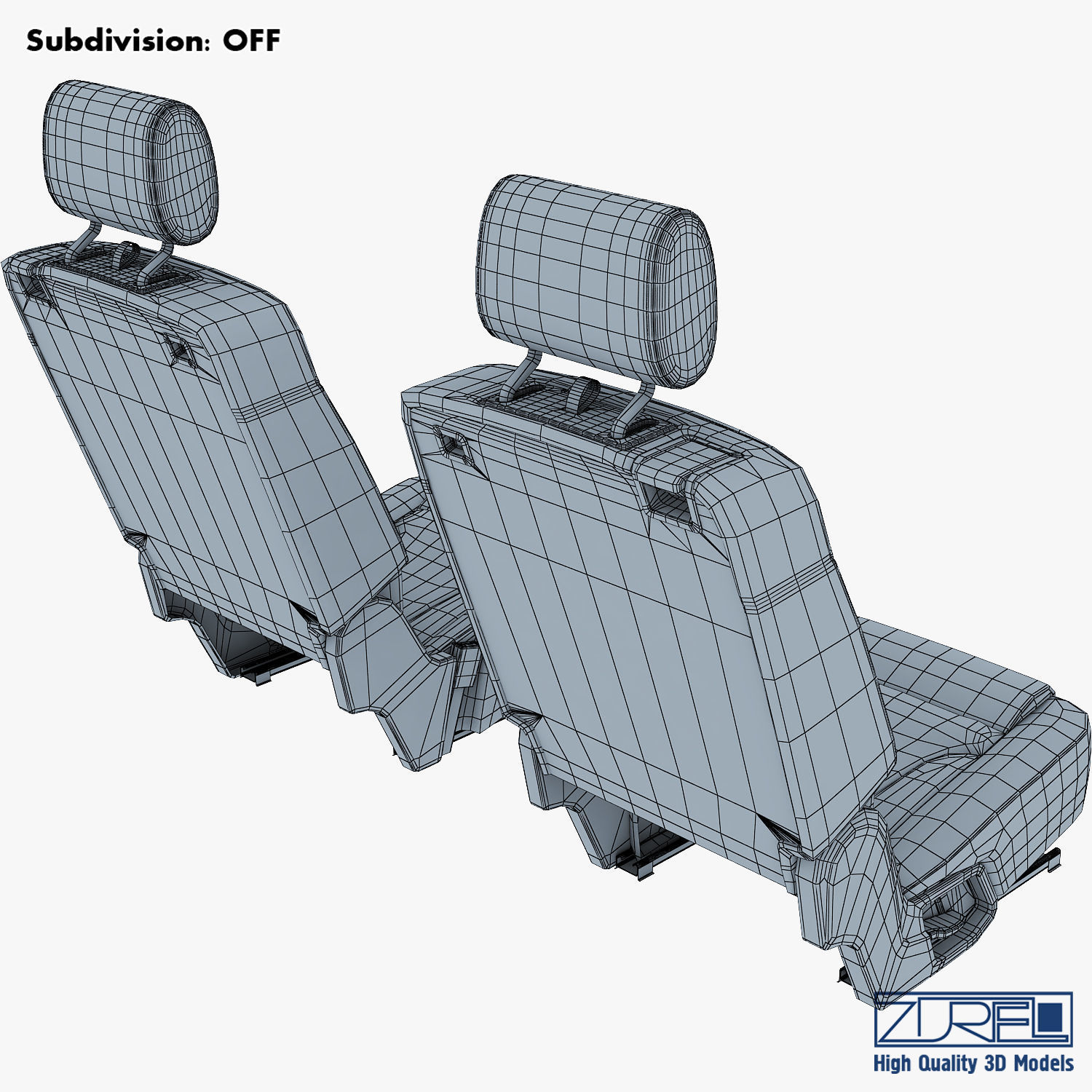 Car Seat Rear 3D model | CGTrader
