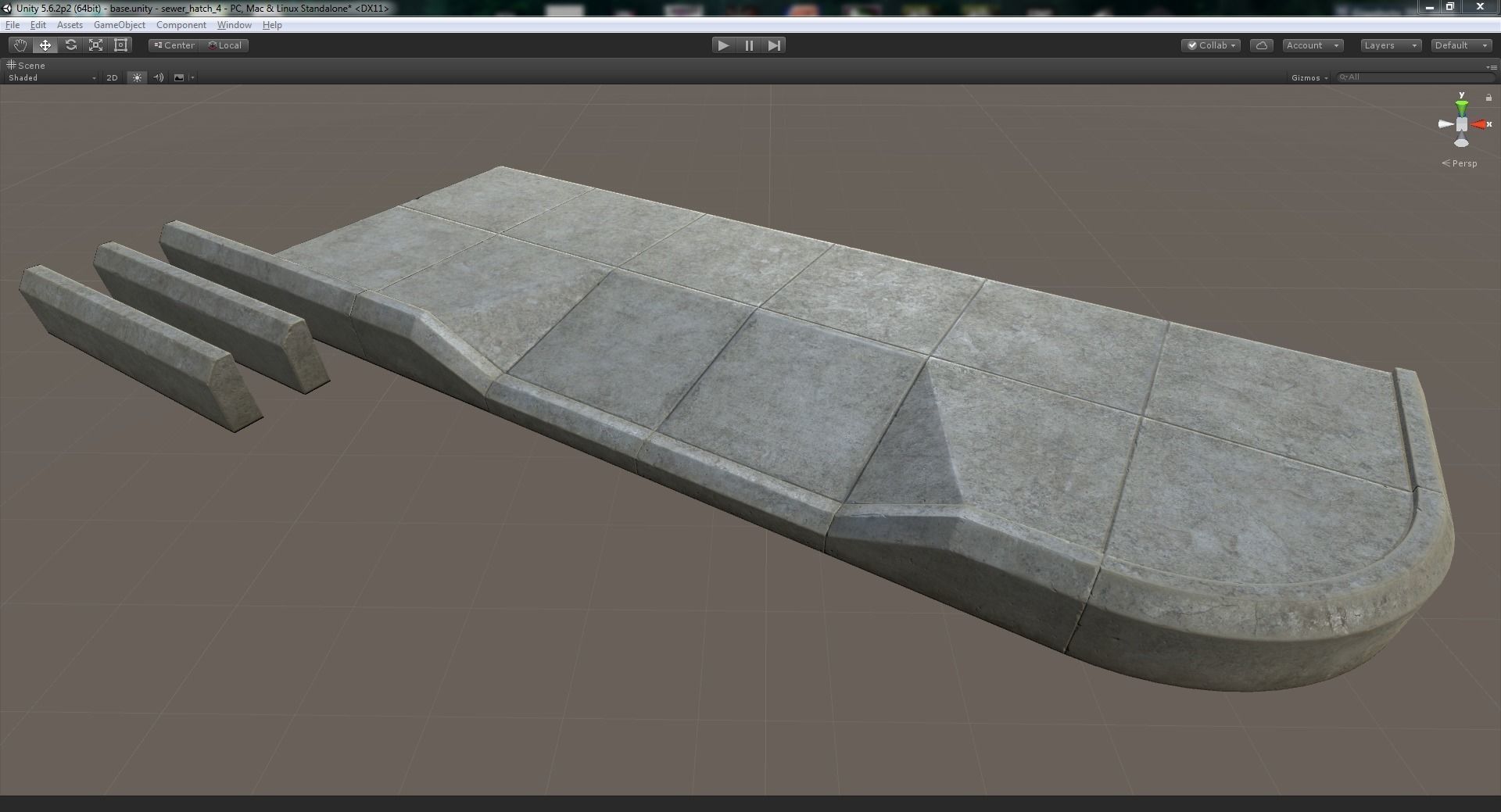 3D model Sidewalk - Modular Set 2 Color Options VR / AR / low-poly ...