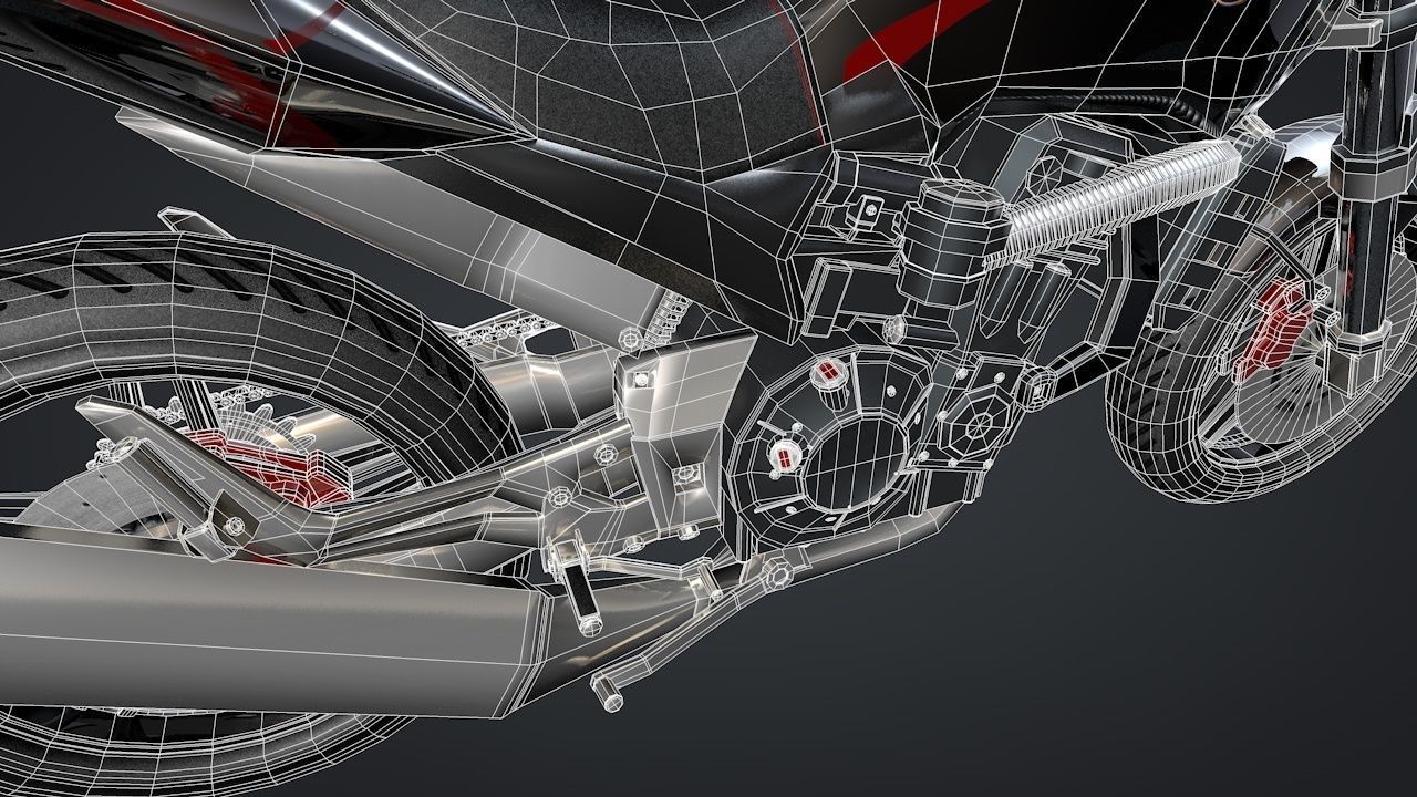 Sport Motorcycle with Rider Rigged C4D 3D model animated rigged | CGTrader