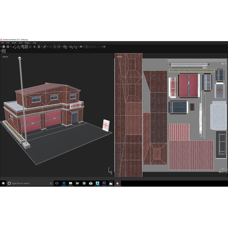 3D model Cartoon Firestation VR / AR / low-poly | CGTrader