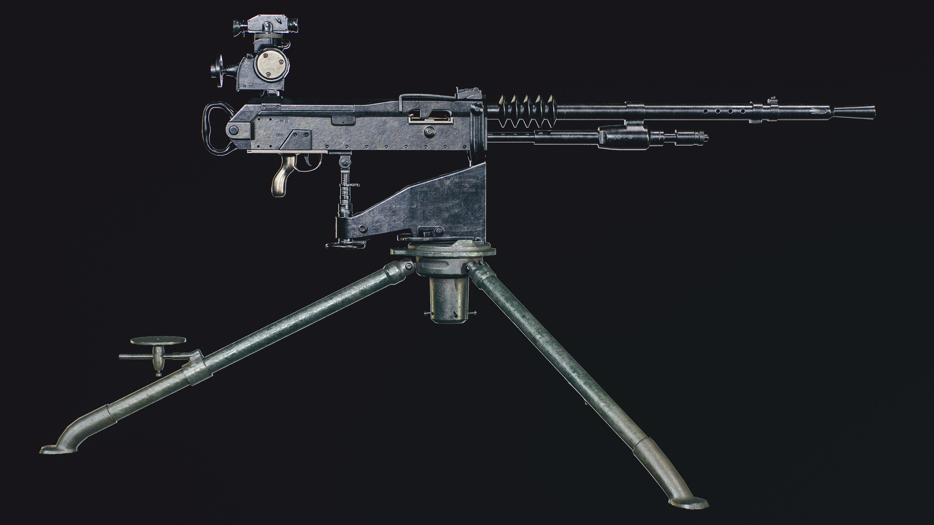 3D model Hotchkiss M1914 machine gun VR / AR / low-poly | CGTrader