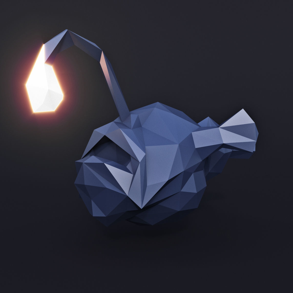 3D model Angler Fish Low Poly VR / AR / low-poly MAX OBJ 3DS FBX STL