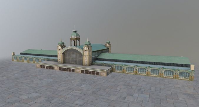 3D model Prague Prumyslovy Palac VR / AR / low-poly | CGTrader