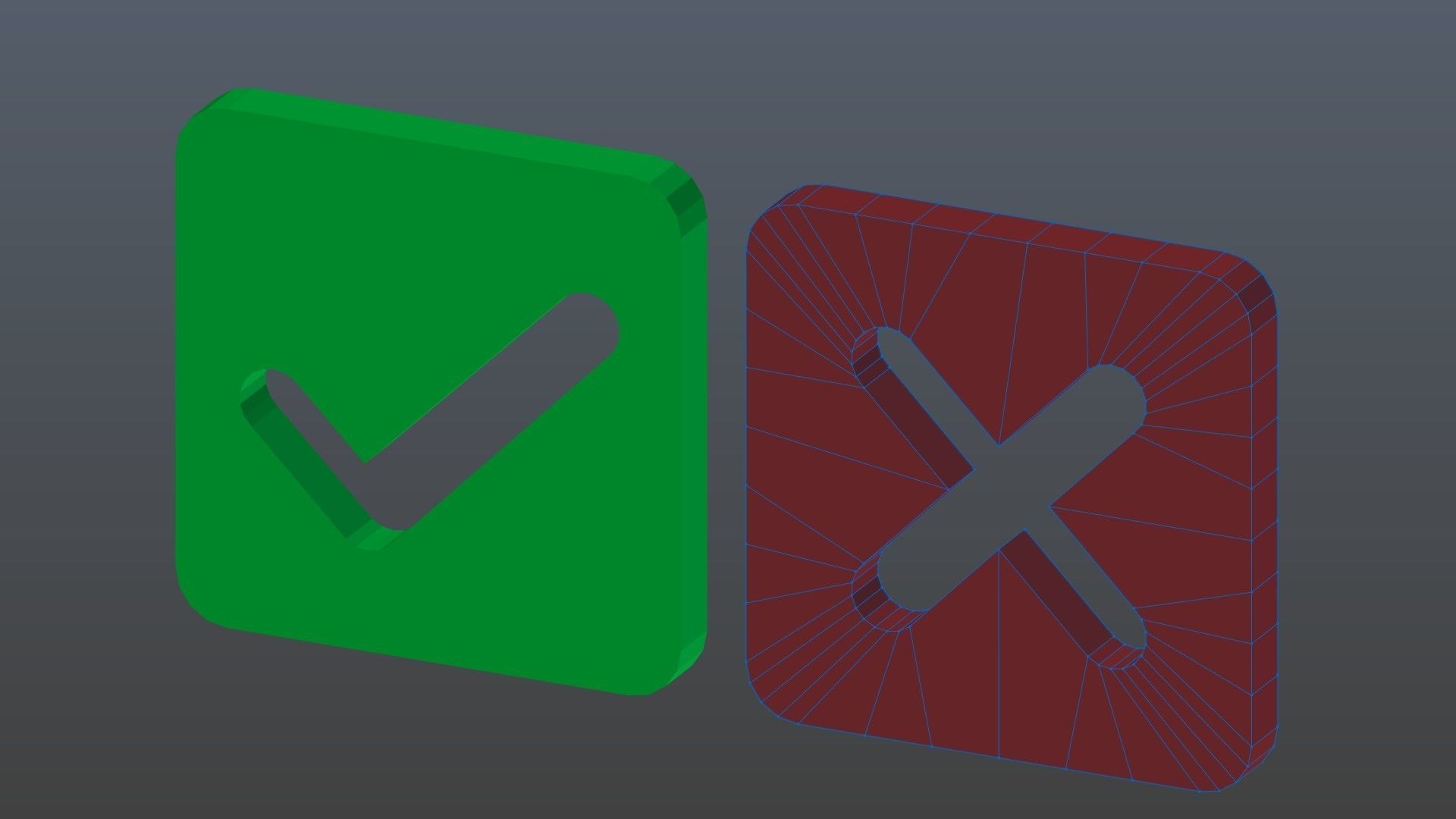 3D model Low poly check mark 7 VR / AR / low-poly | CGTrader