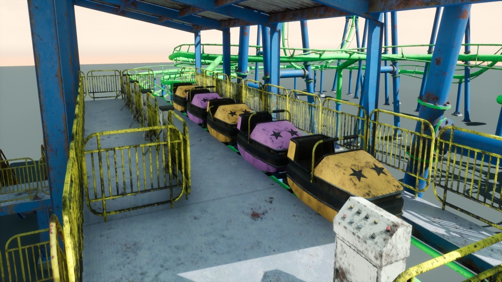 3D model Roller Coaster UE4 Unity VR / AR / low-poly | CGTrader