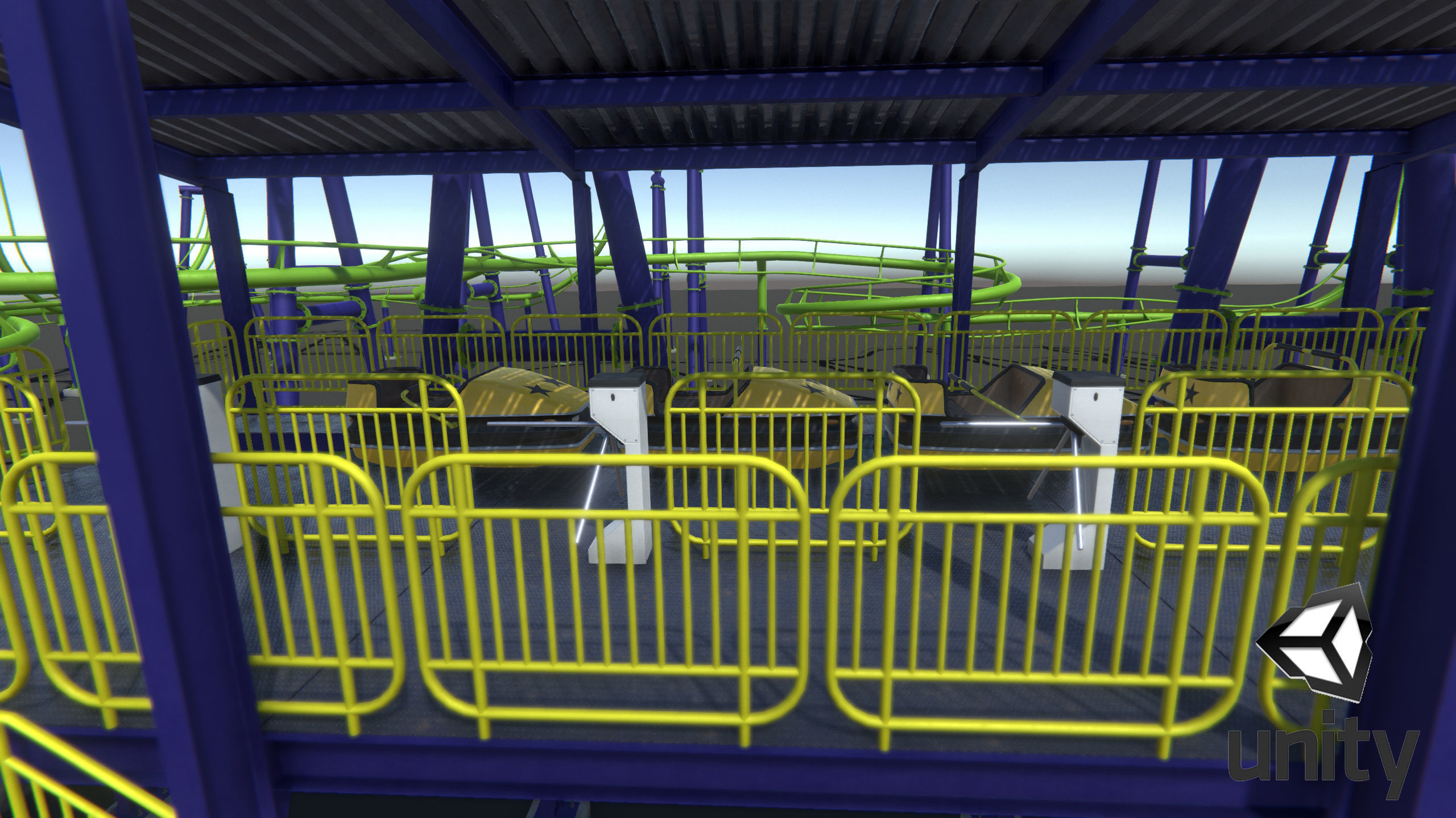 3D model Roller Coaster UE4 Unity VR / AR / low-poly | CGTrader