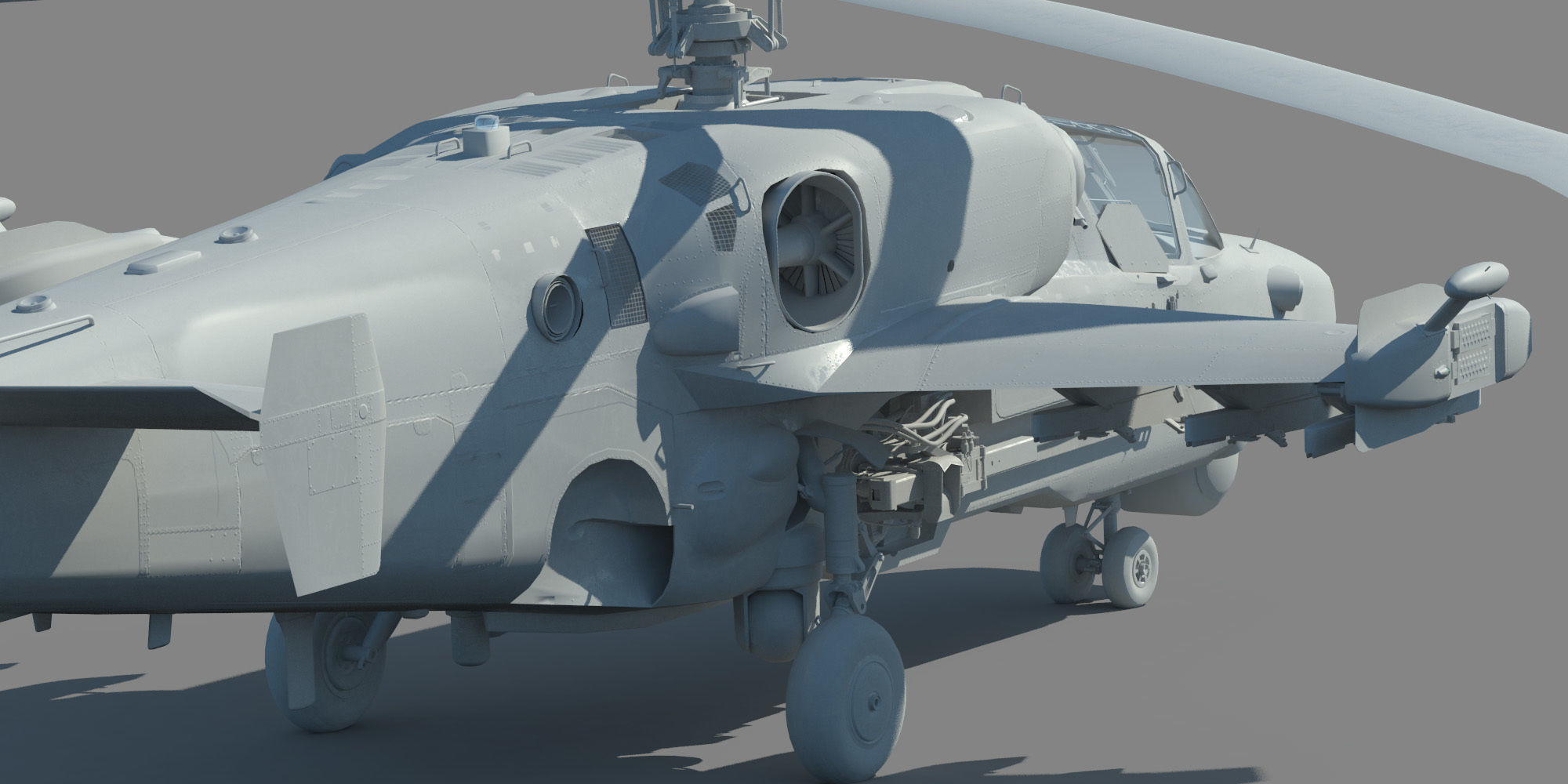 3D model 3D model Russian attack helicopter Ka-52 Hokum B Alligator VR ...