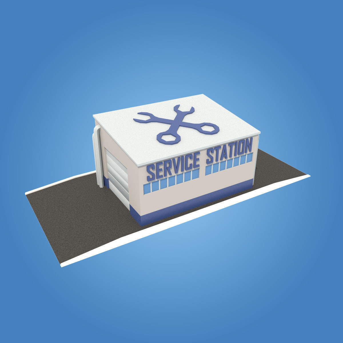3D model Cartoon Pack Service Stations VR / AR / low-poly | CGTrader