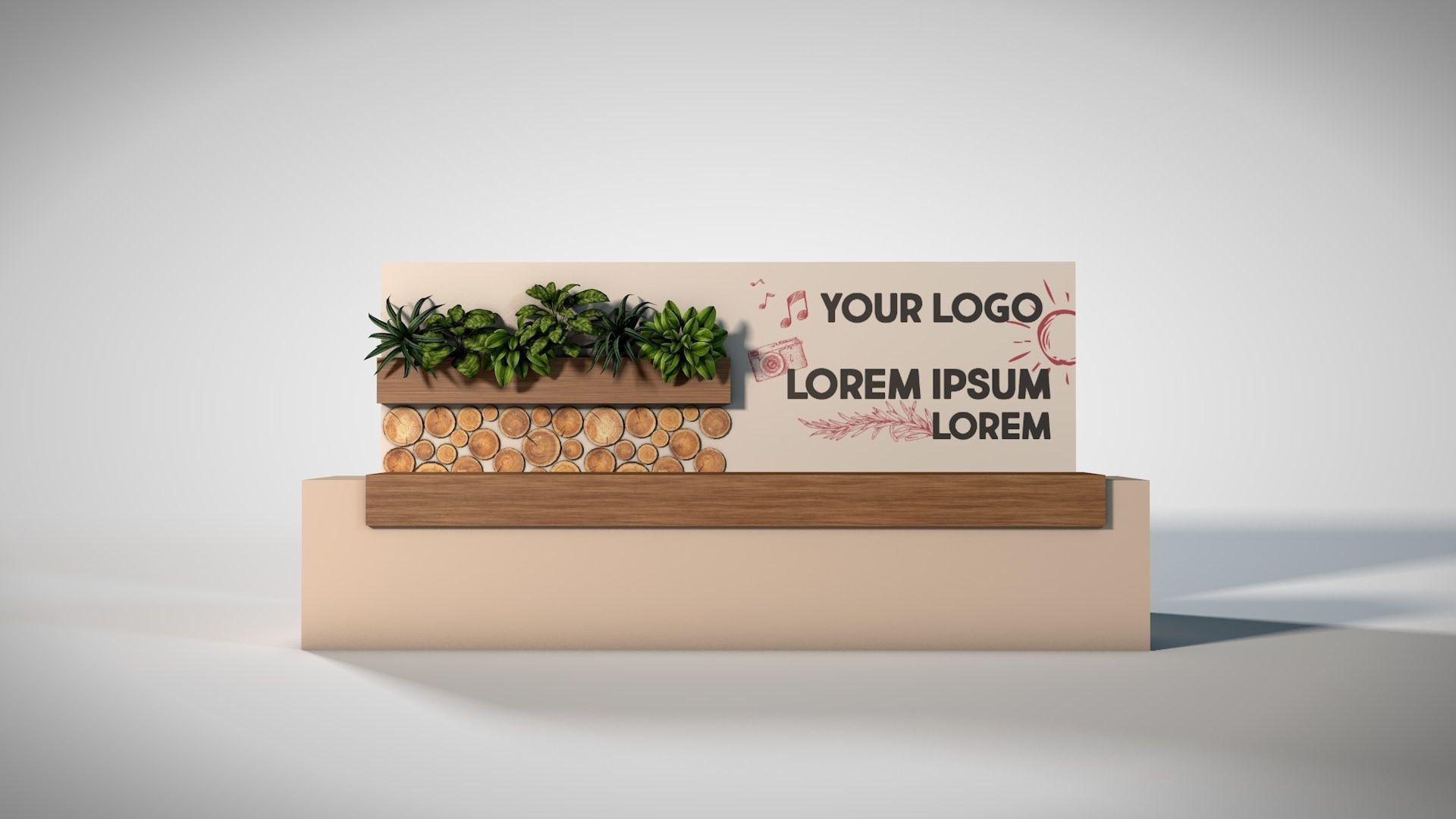 Event and Exhibition Stage - Signboard - Welcome Desk 3D model | CGTrader