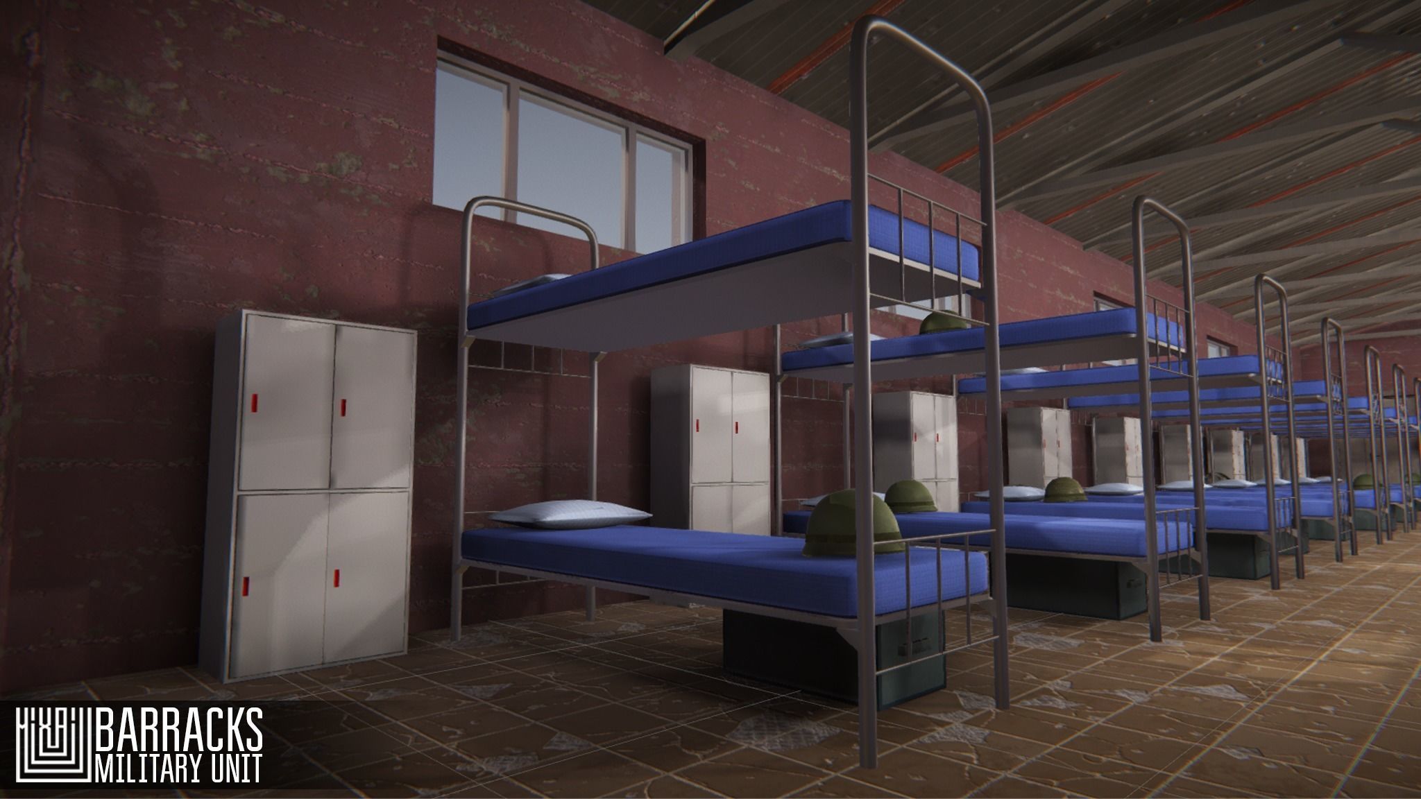 3D model Barracks - military unit VR / AR / low-poly | CGTrader