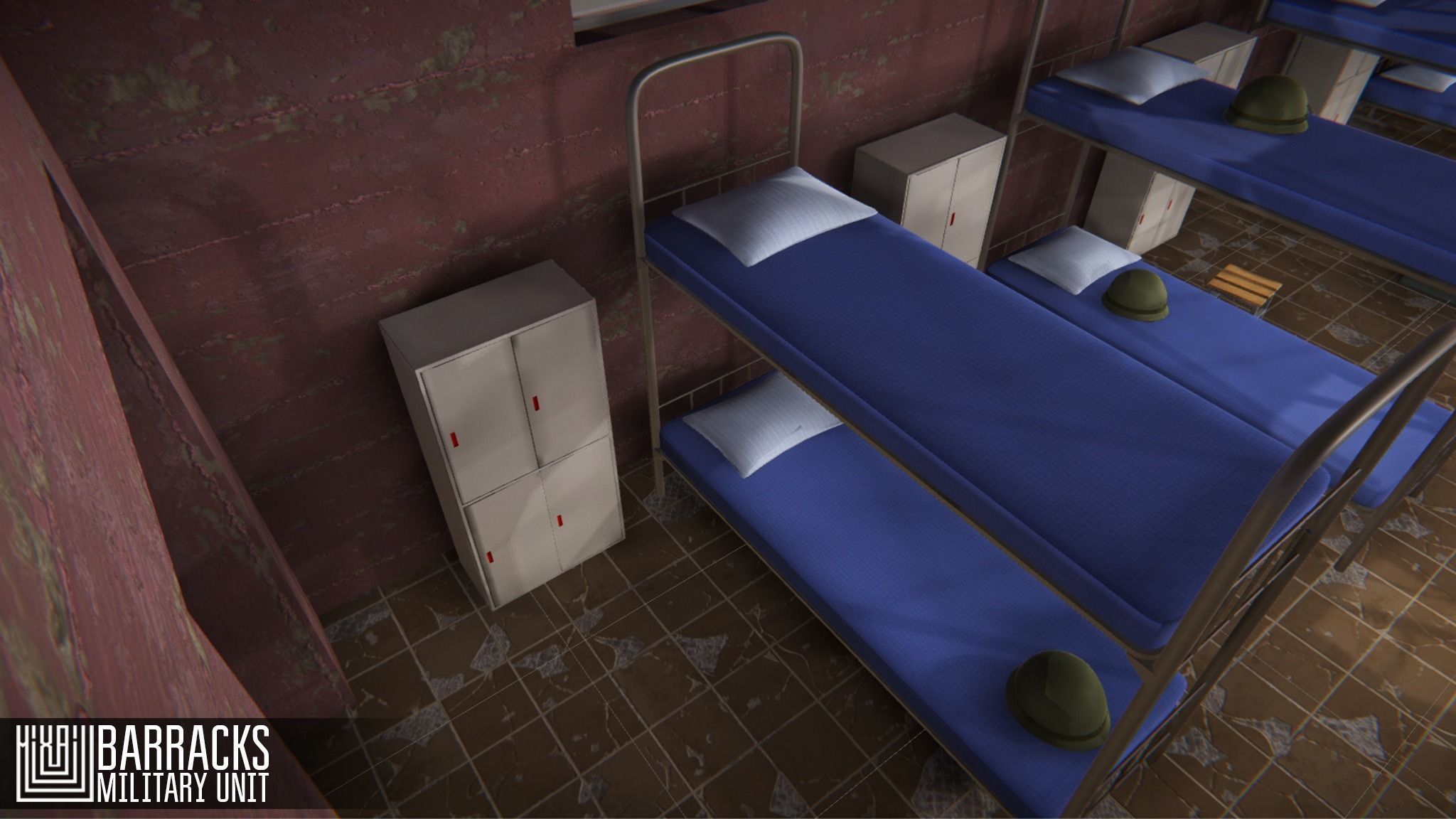 3D model Barracks - military unit VR / AR / low-poly | CGTrader