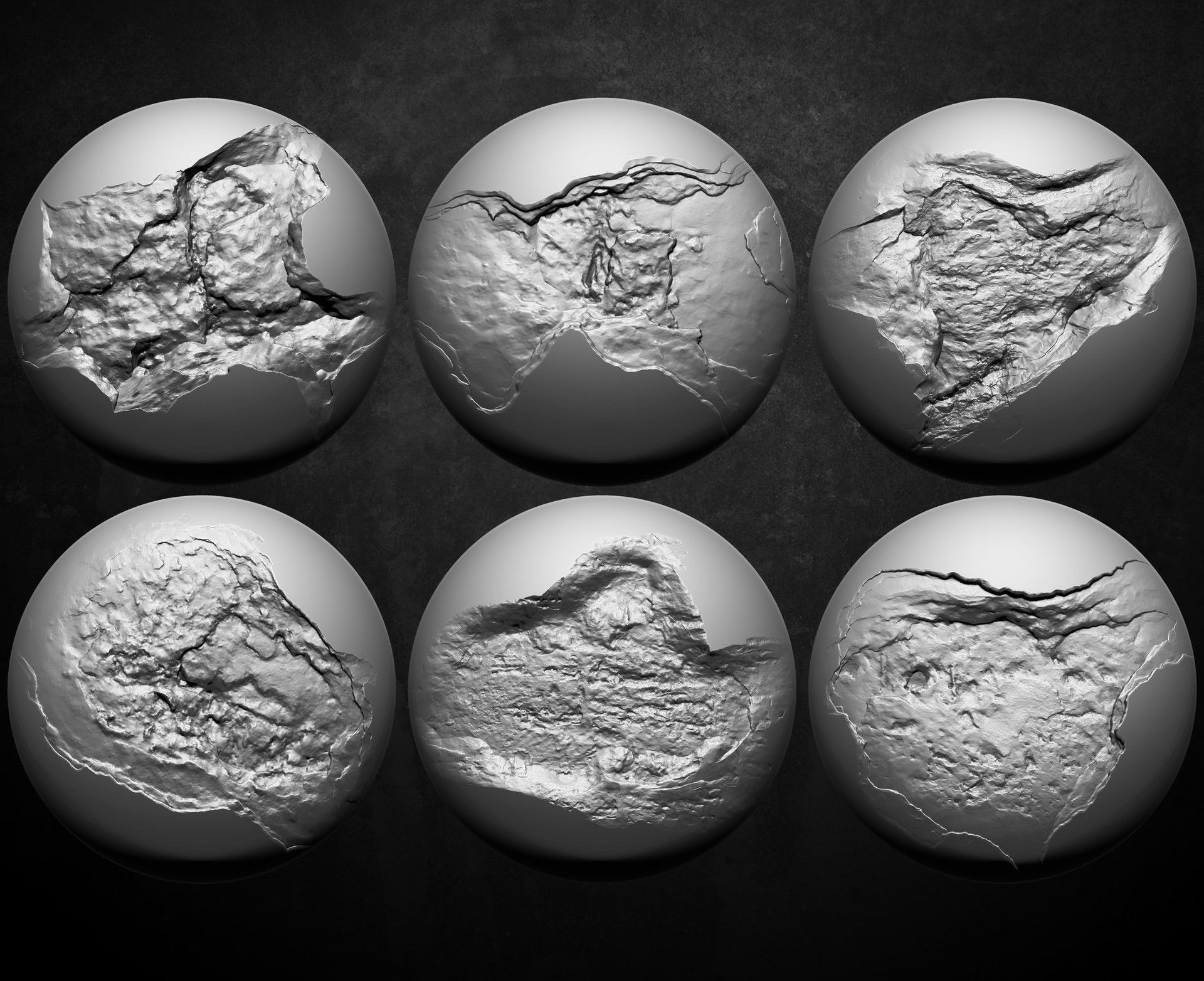 Photogrammetry Wall Damages Brushes and Alphas Volume 1 3D model | CGTrader