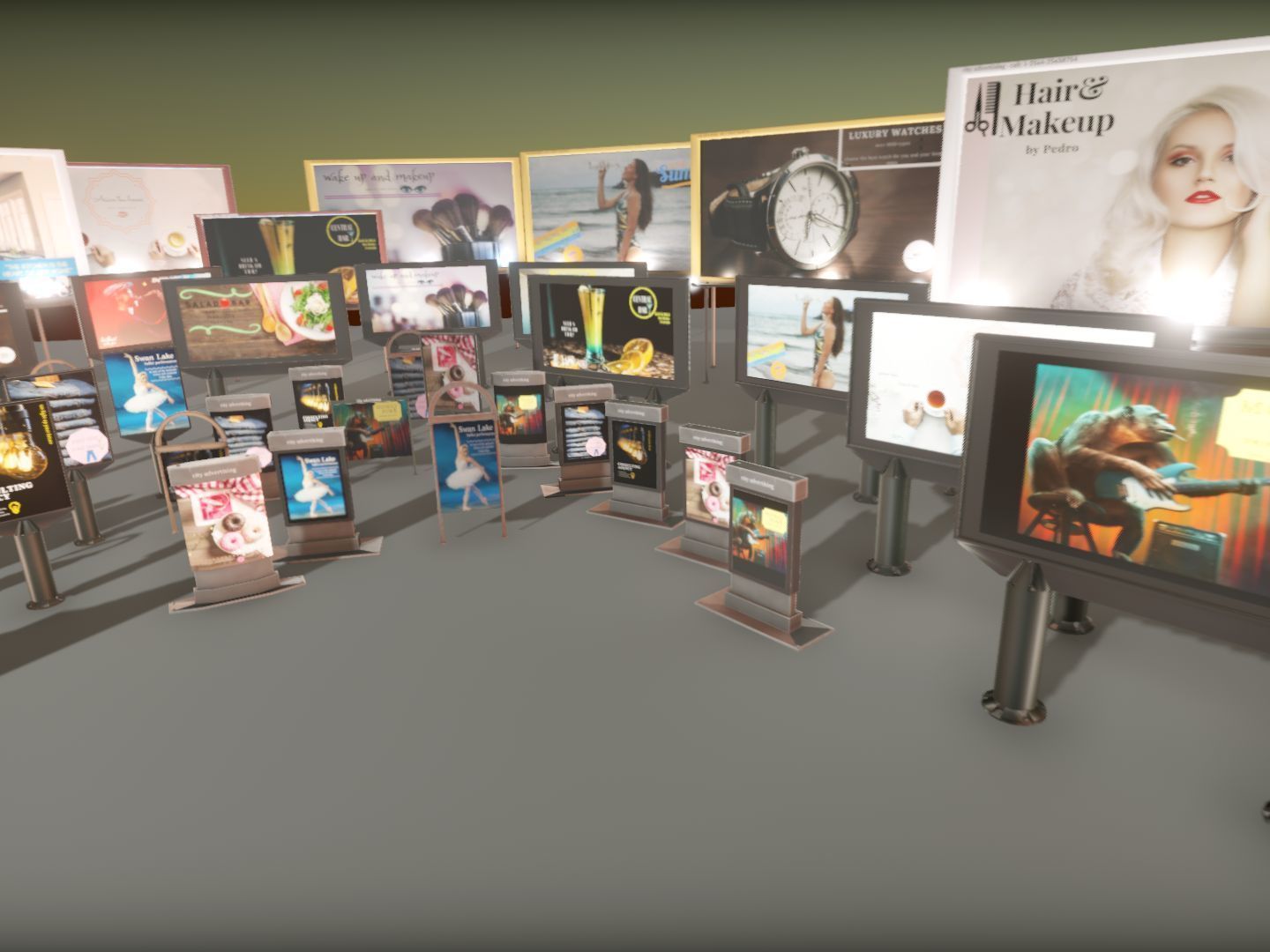 3D model Advertising Panels 2 VR / AR / low-poly | CGTrader