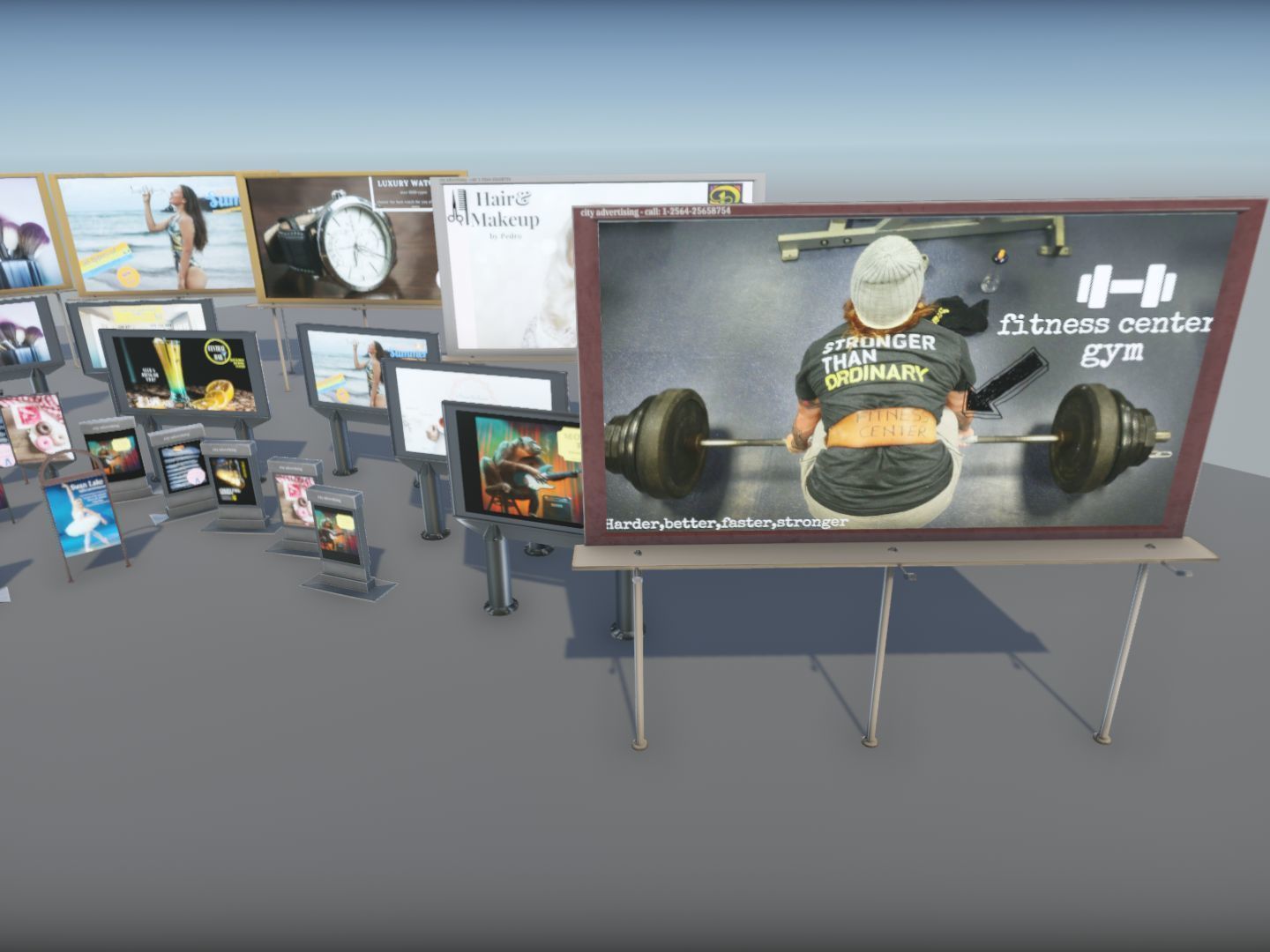3D model Advertising Panels 2 VR / AR / low-poly | CGTrader