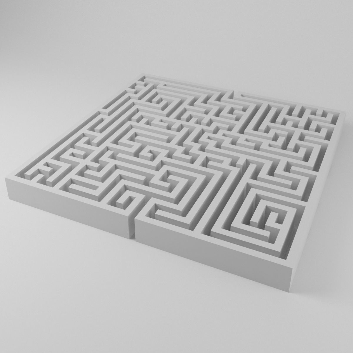 Maze 1 - 1851 blocks - labyrinth 3D model | CGTrader
