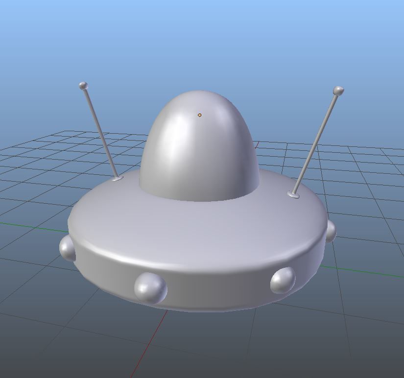 Ufo Cartoon 3D model | CGTrader