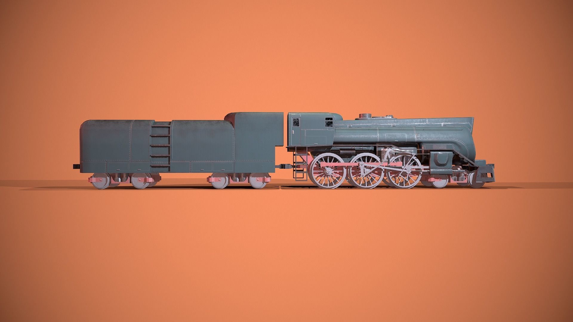 3D asset animated Steam Train | CGTrader