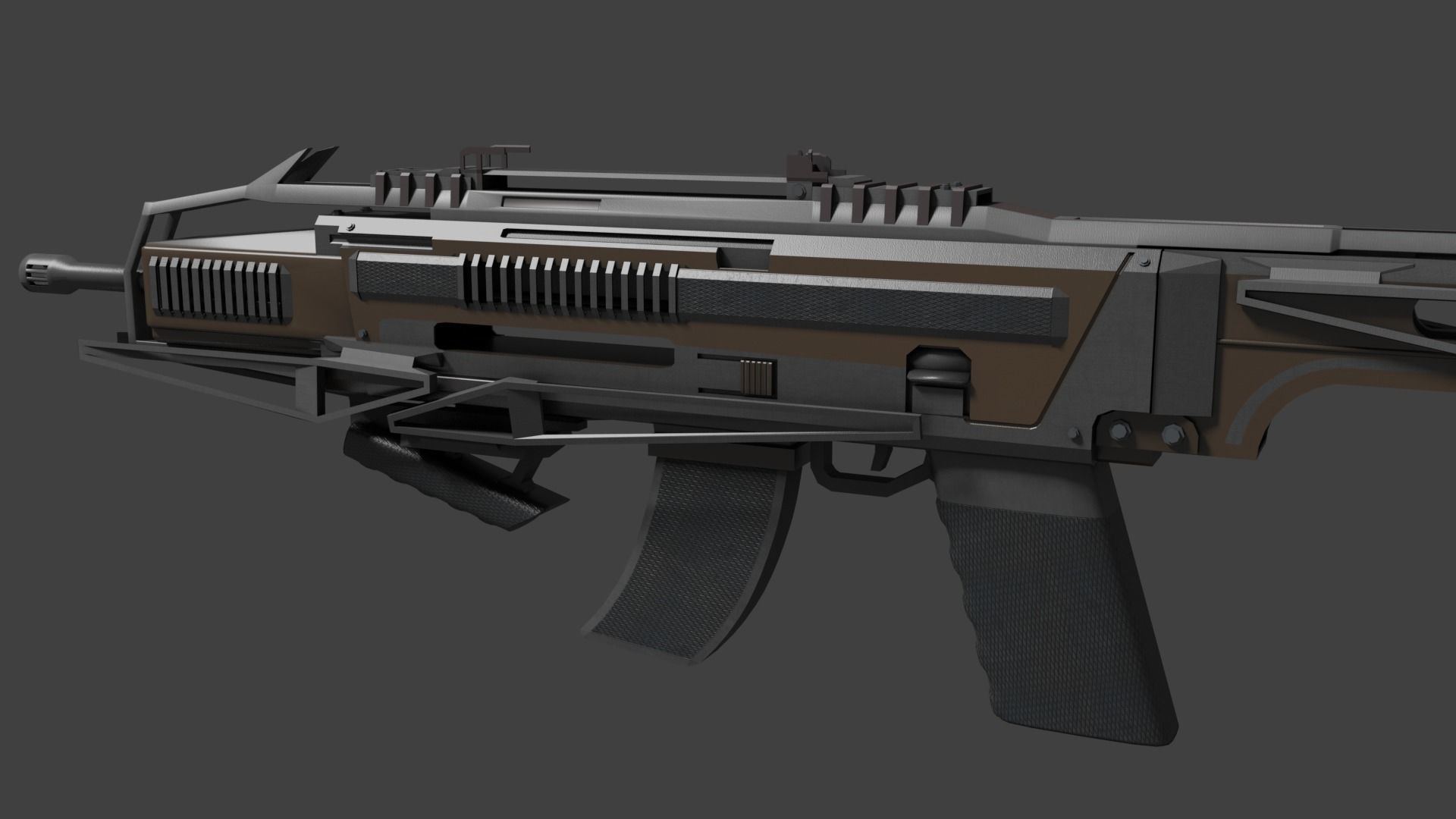 3D model Assault Rifle Hellfire VR / AR / low-poly rigged | CGTrader
