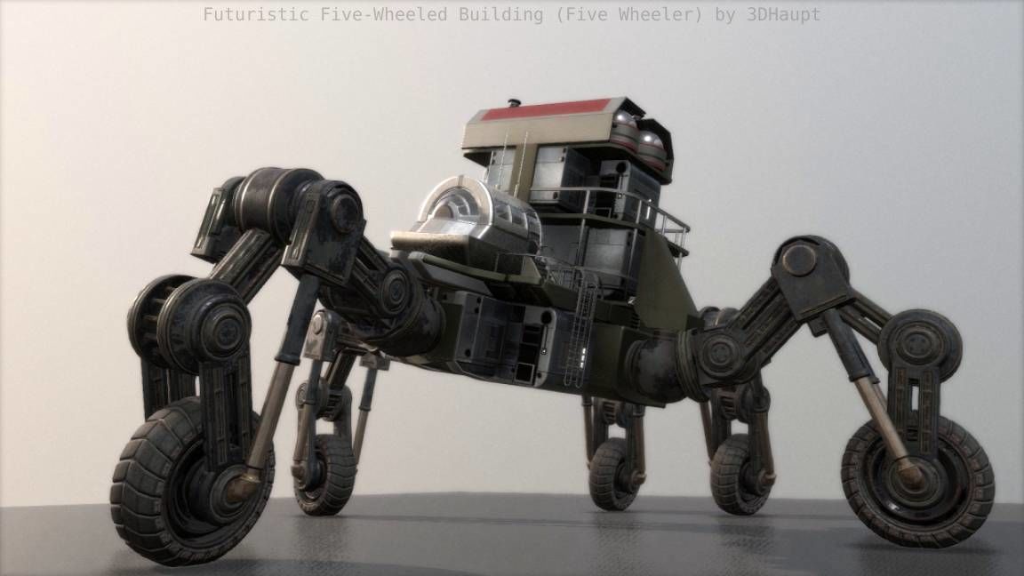 Futuristic Five-Wheeled Building - Five Wheeler - Free Download free VR ...