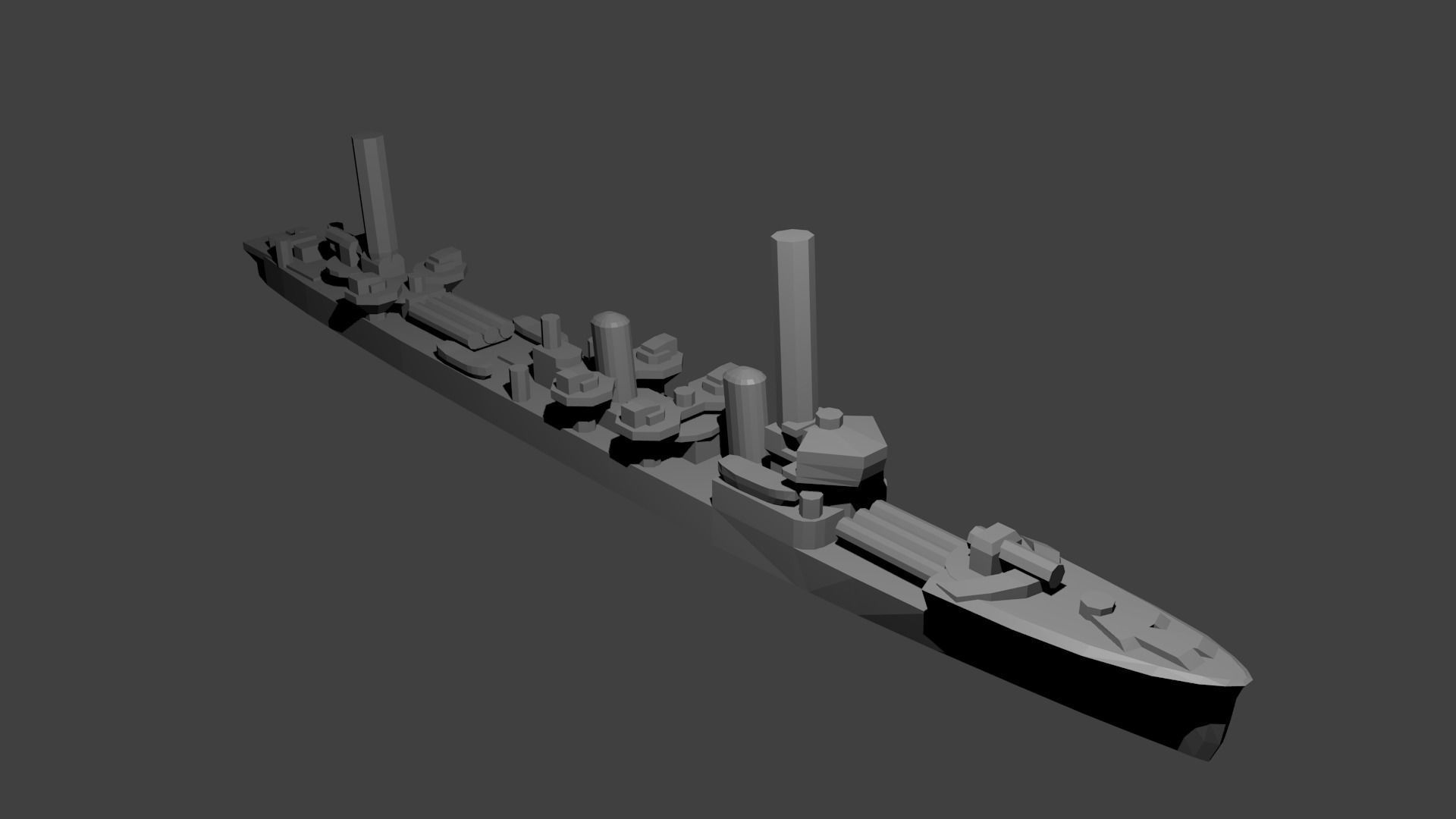 Japanese Mutsuki Class Destroyer Warship 3D model 3D printable | CGTrader