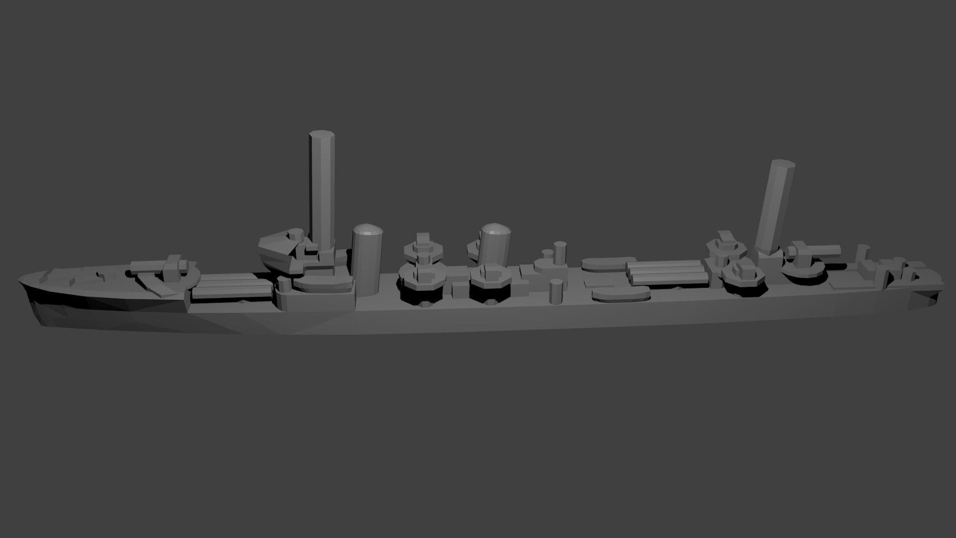Japanese Mutsuki Class Destroyer Warship 3D model 3D printable | CGTrader