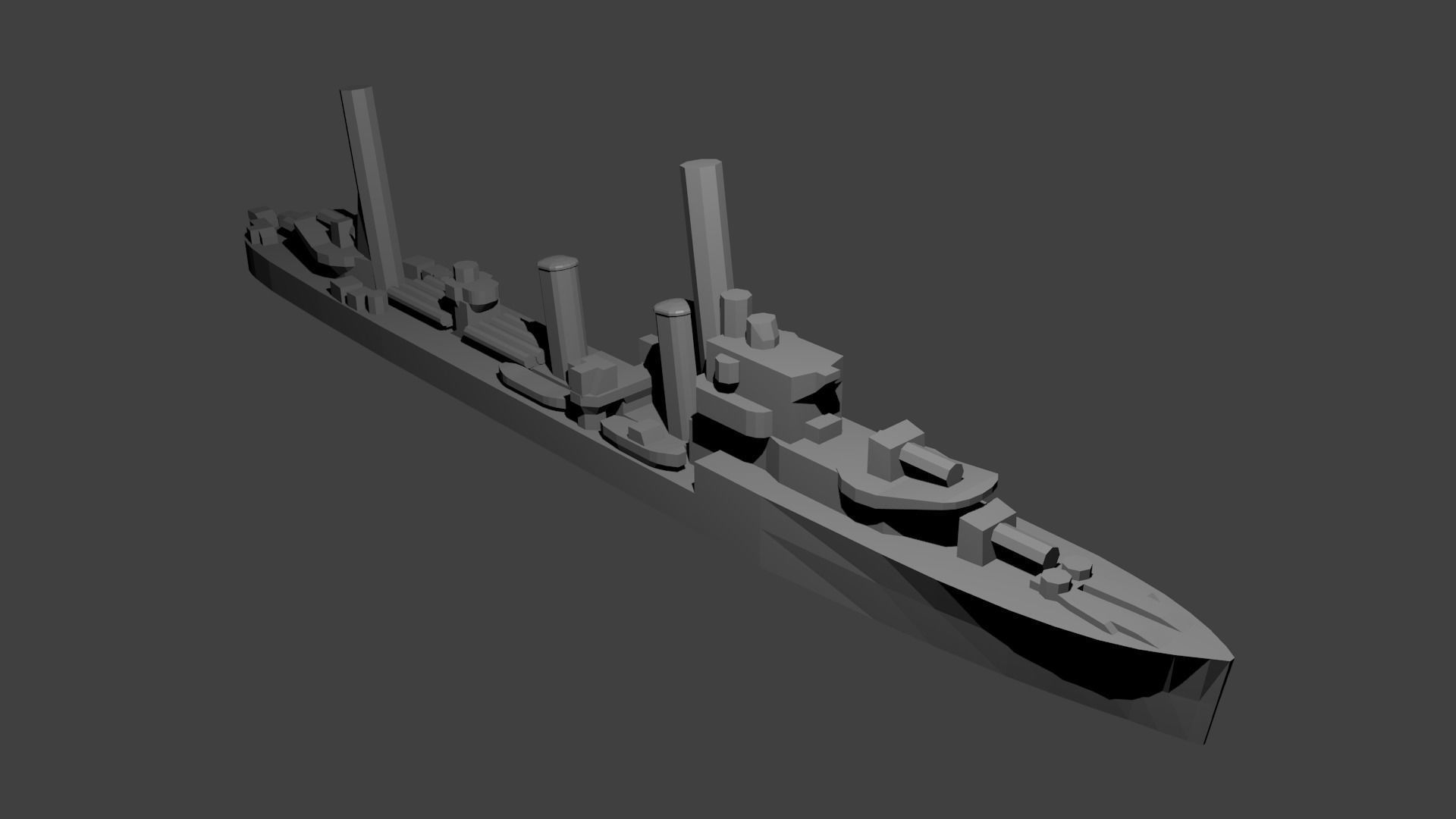 British G Class Destroyer Warship 3D model 3D printable | CGTrader