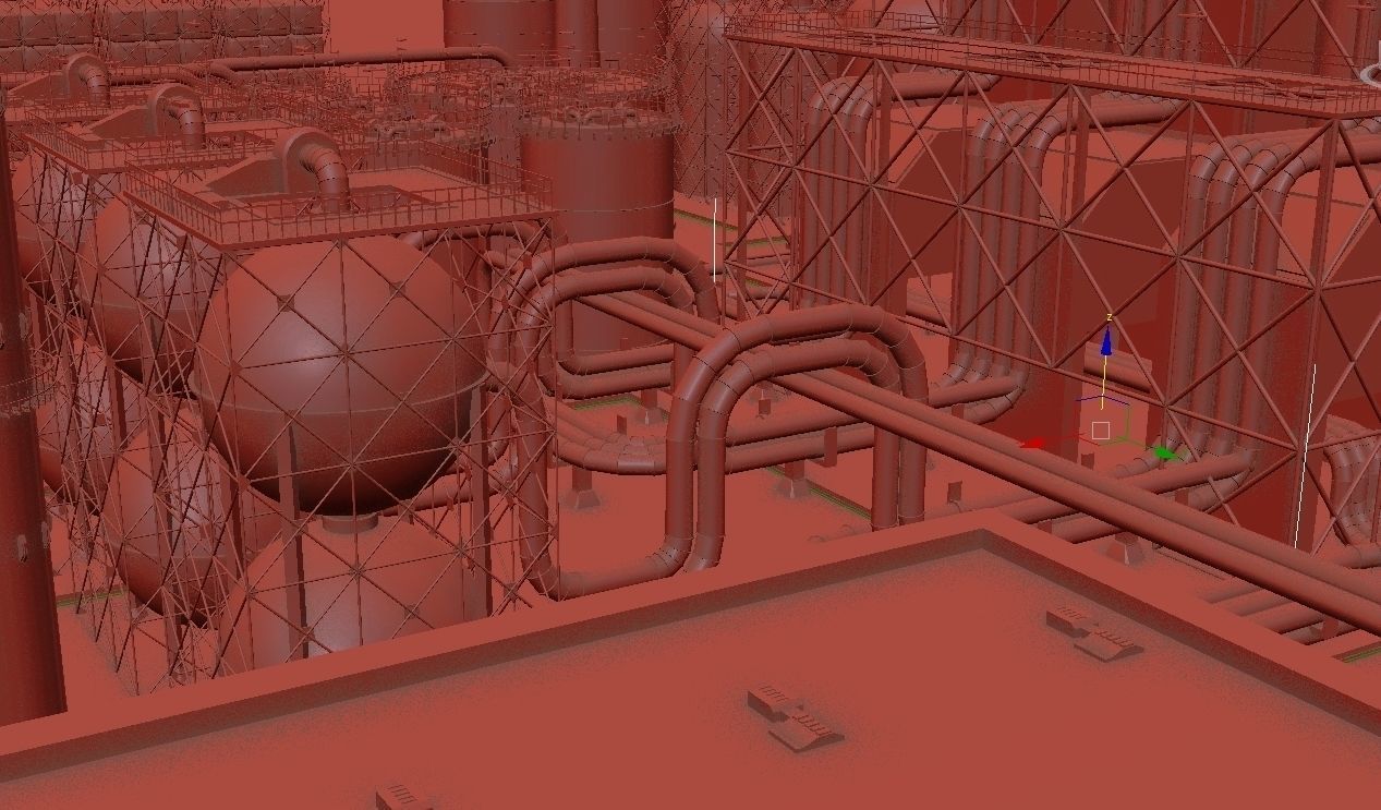 Oil Terminal 3ds max scene Vray ready 3D model | CGTrader