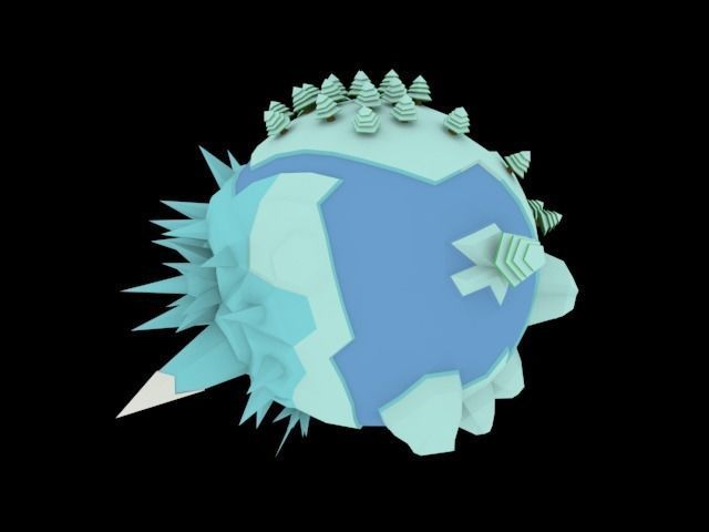 3D model Ice Planet VR / AR / low-poly | CGTrader