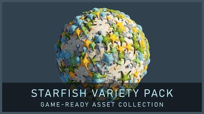 3D model Starfish Variety Pack 1 VR / AR / low-poly | CGTrader