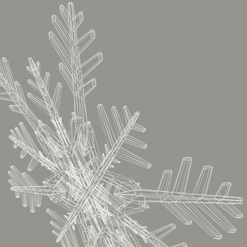 3D model Snowflake - Low-Poly VR / AR / low-poly | CGTrader