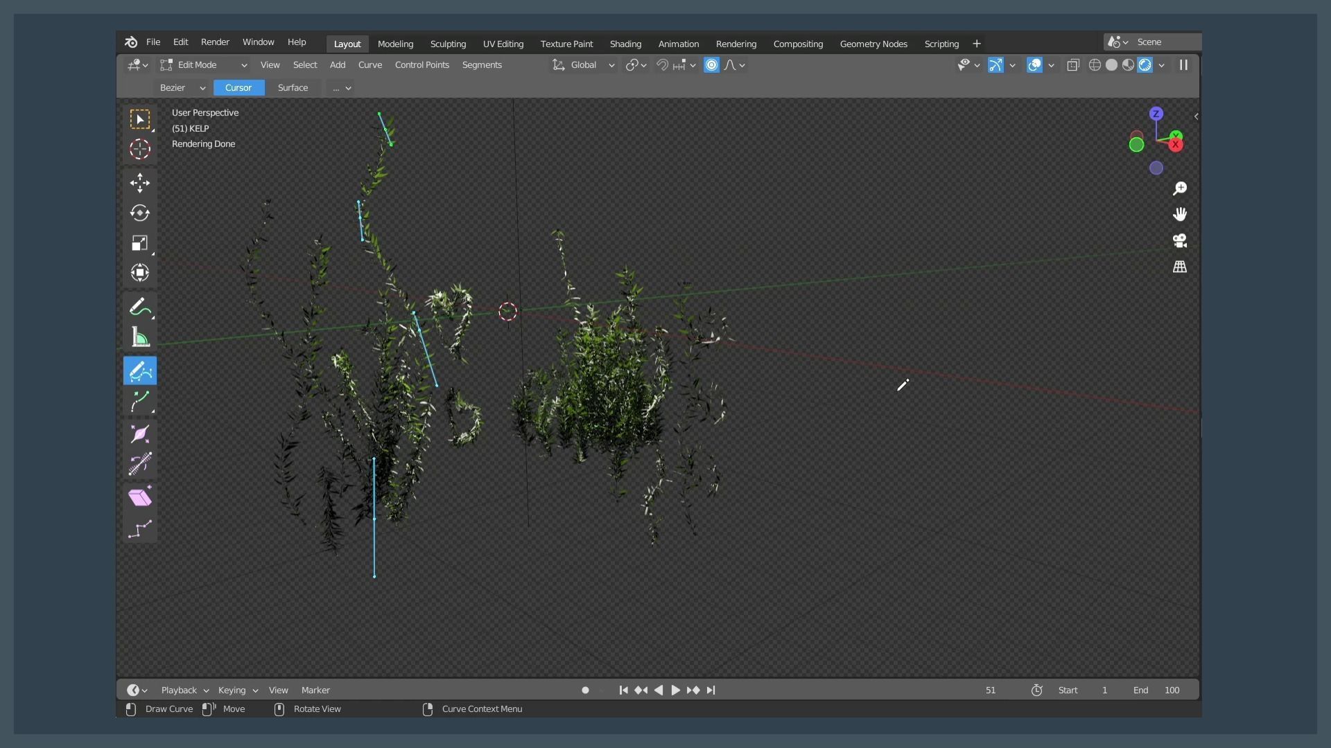 Procedural Kelp Forest Environment 3D model animated | CGTrader