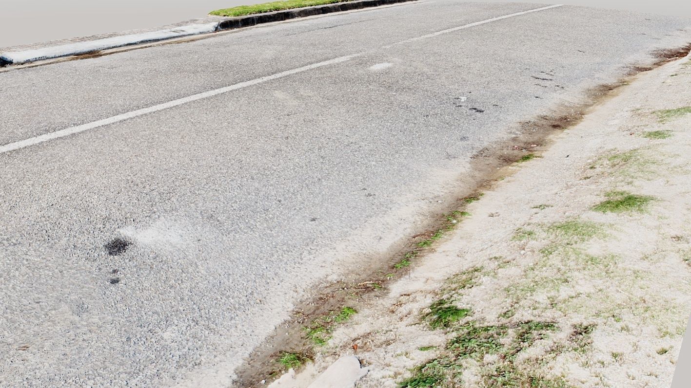 3D Scan - High Res Tarmac Road and Street 3D model | CGTrader