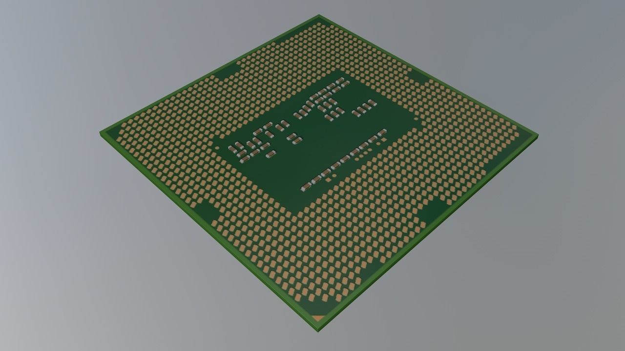 Processor computer chip 3D model | CGTrader