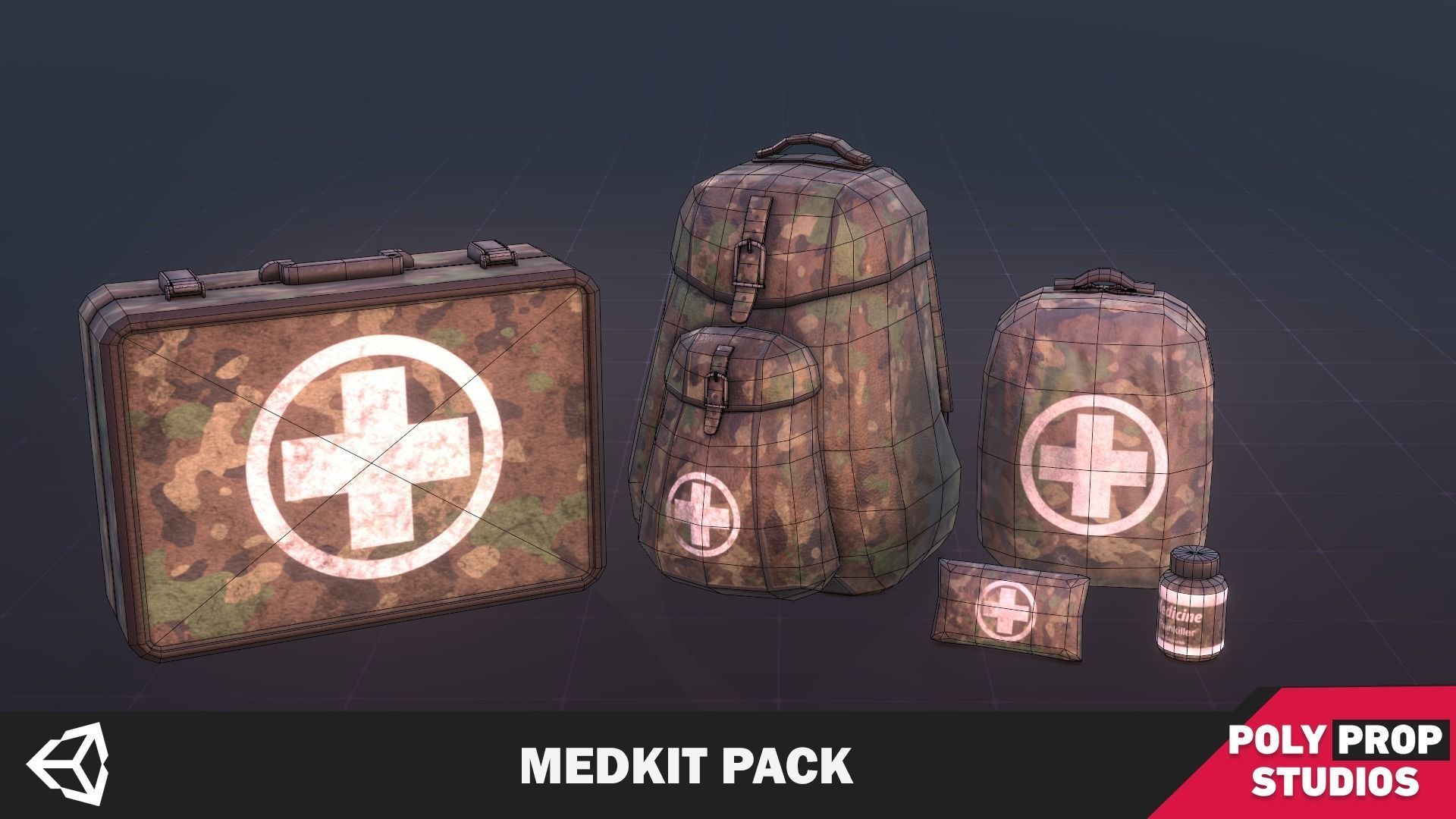 3D model Medkit Pack VR / AR / low-poly | CGTrader