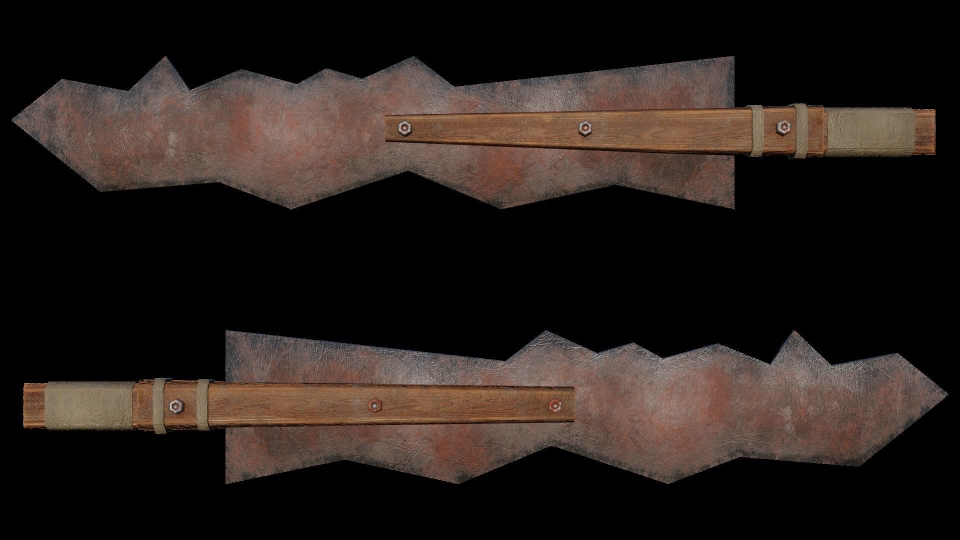 Rusted Blade free VR / AR / low-poly 3D model rigged | CGTrader