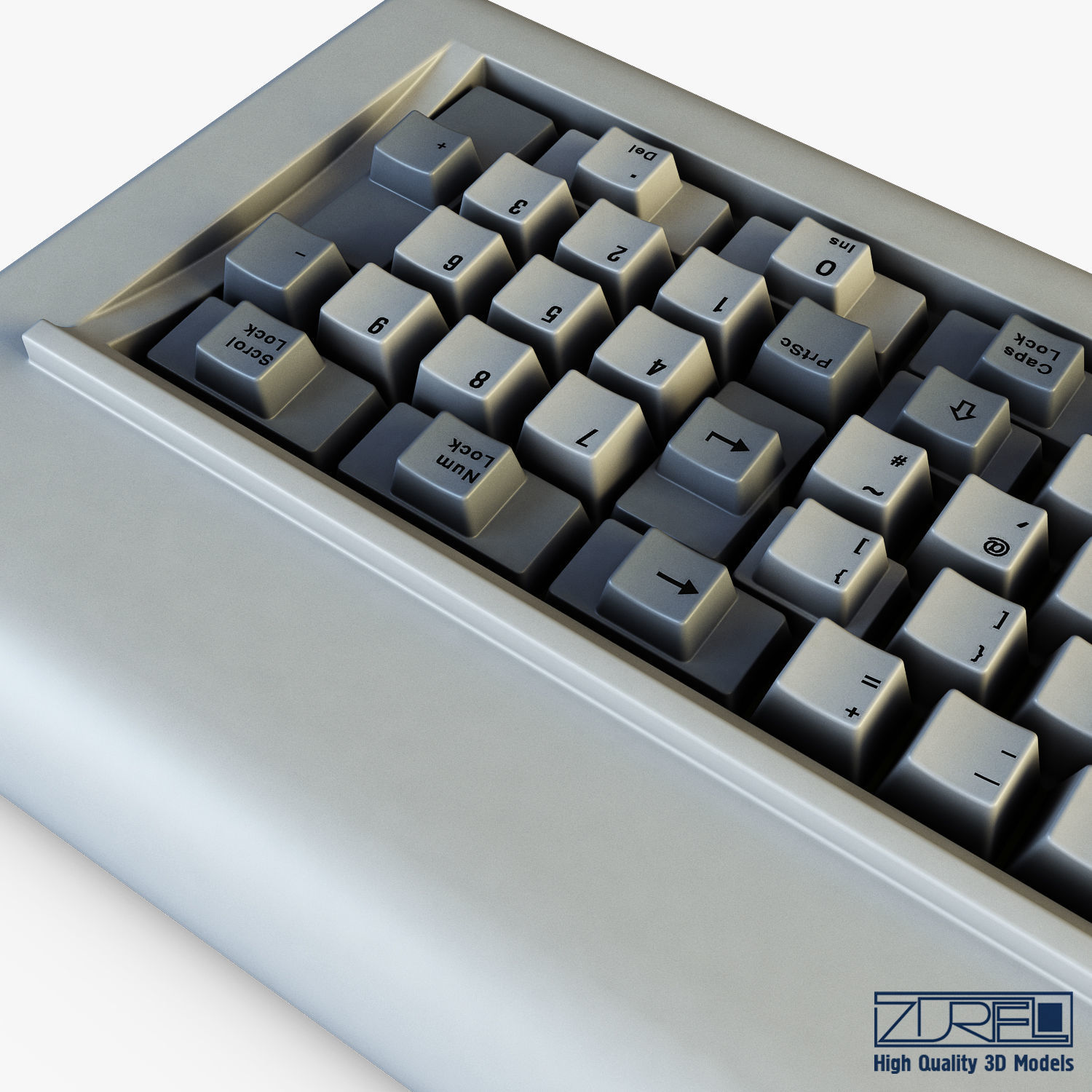 IBM 5150 Keyboard 3D model | CGTrader