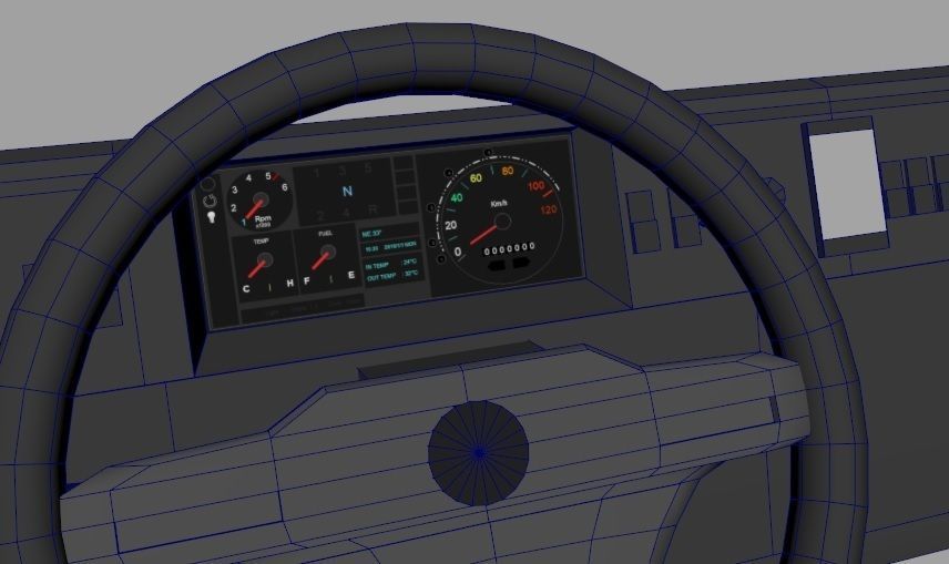 Steering Wheel and Dashboard free VR / AR / low-poly 3D model | CGTrader