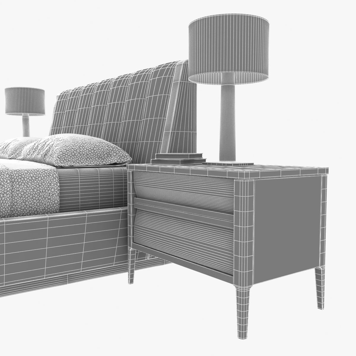 Holly Hunt bedroom furniture set 2 3D model | CGTrader
