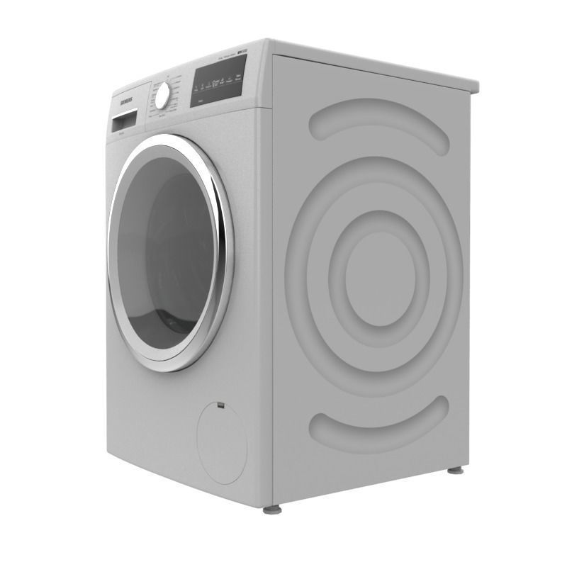 FRONT LOAD SILVER WASHING MACHINE 3D model | CGTrader