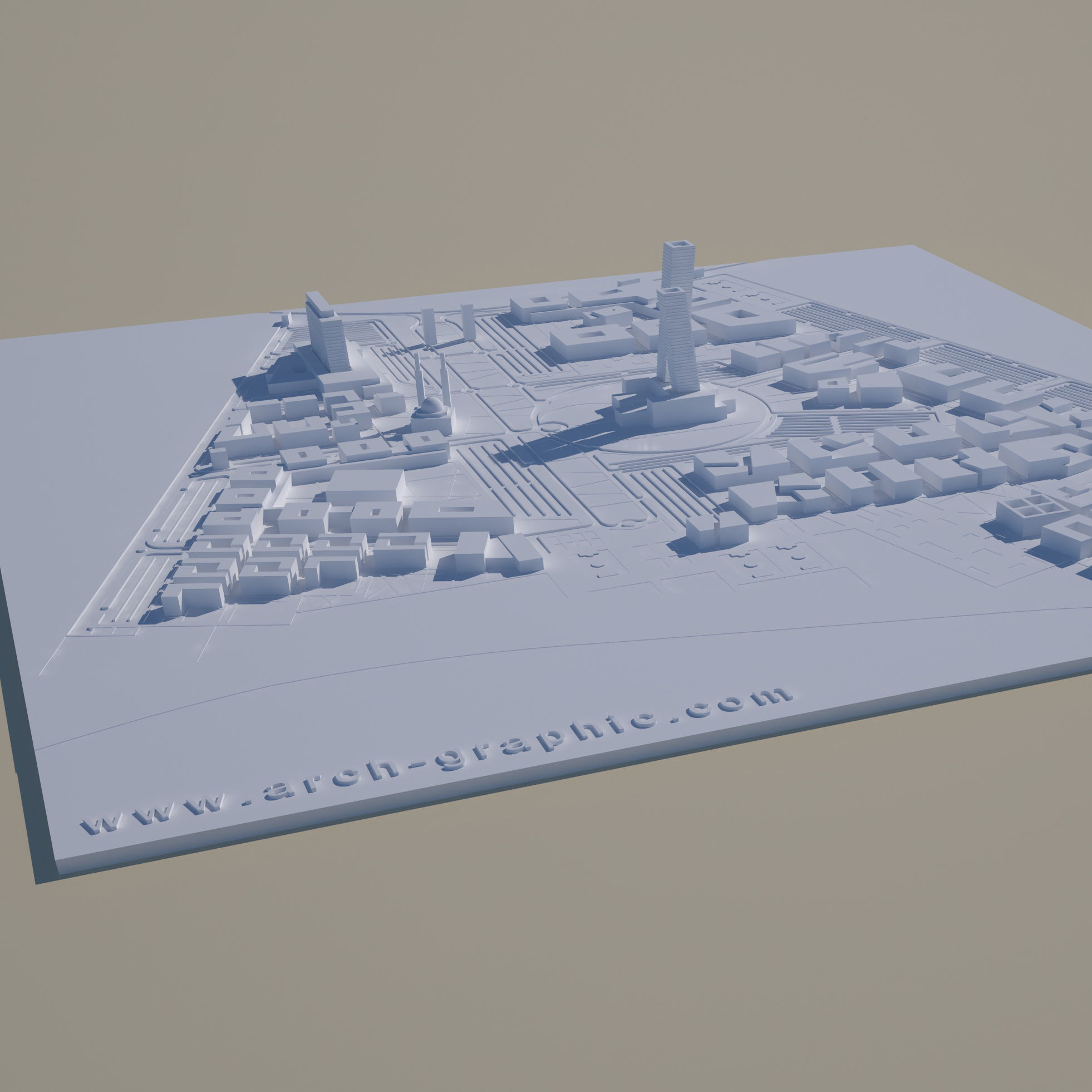 Site Plan for University 3D model 3D printable | CGTrader