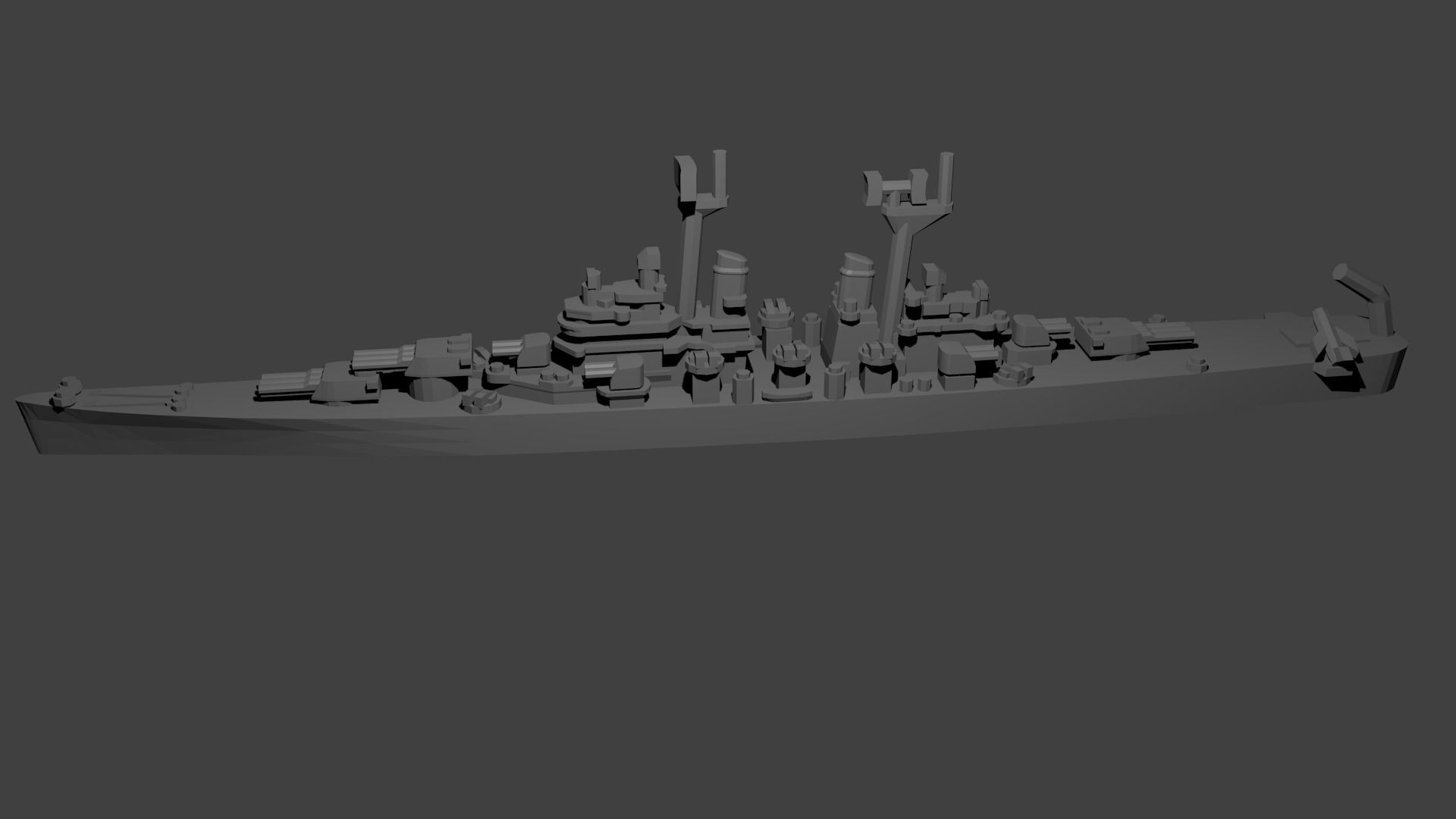 US Baltimore Class Cruiser Warship 3D model 3D printable | CGTrader