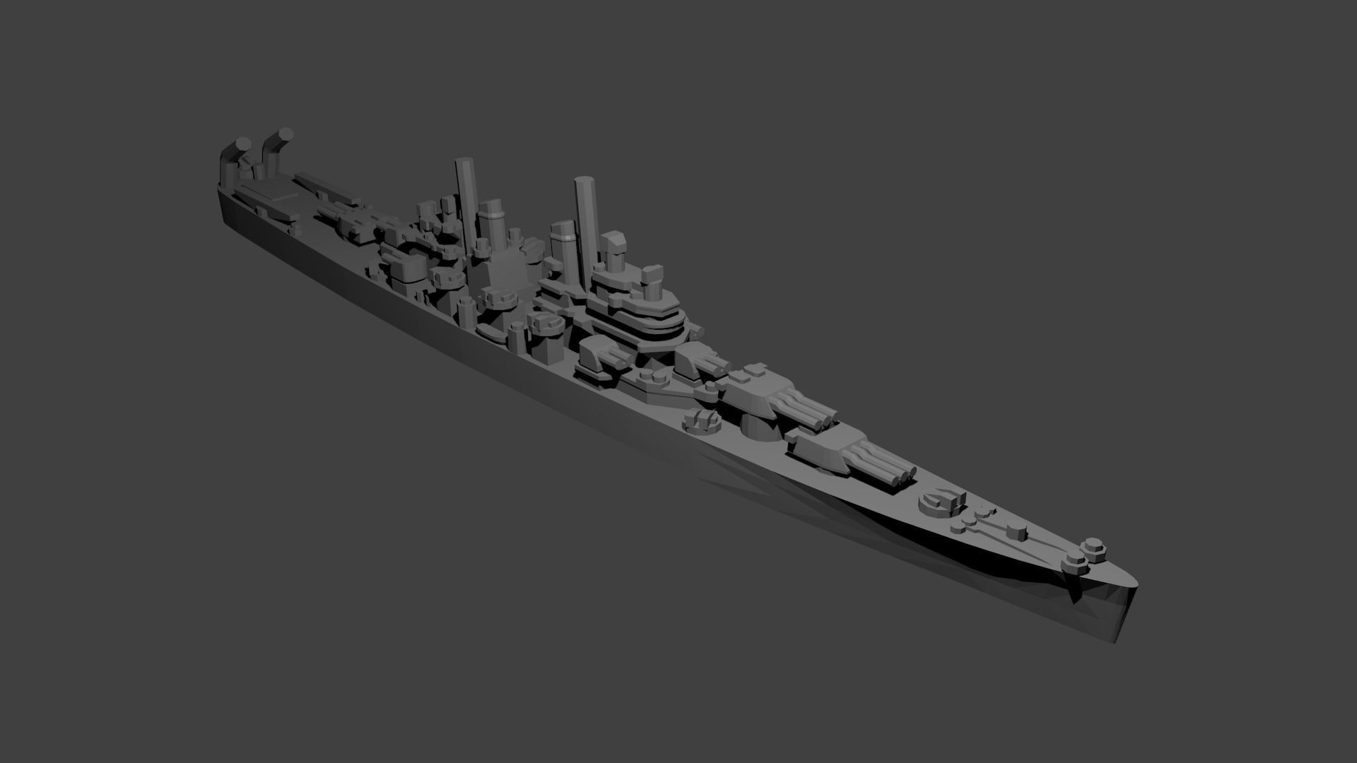 US Baltimore Class Cruiser Warship 3D model 3D printable | CGTrader