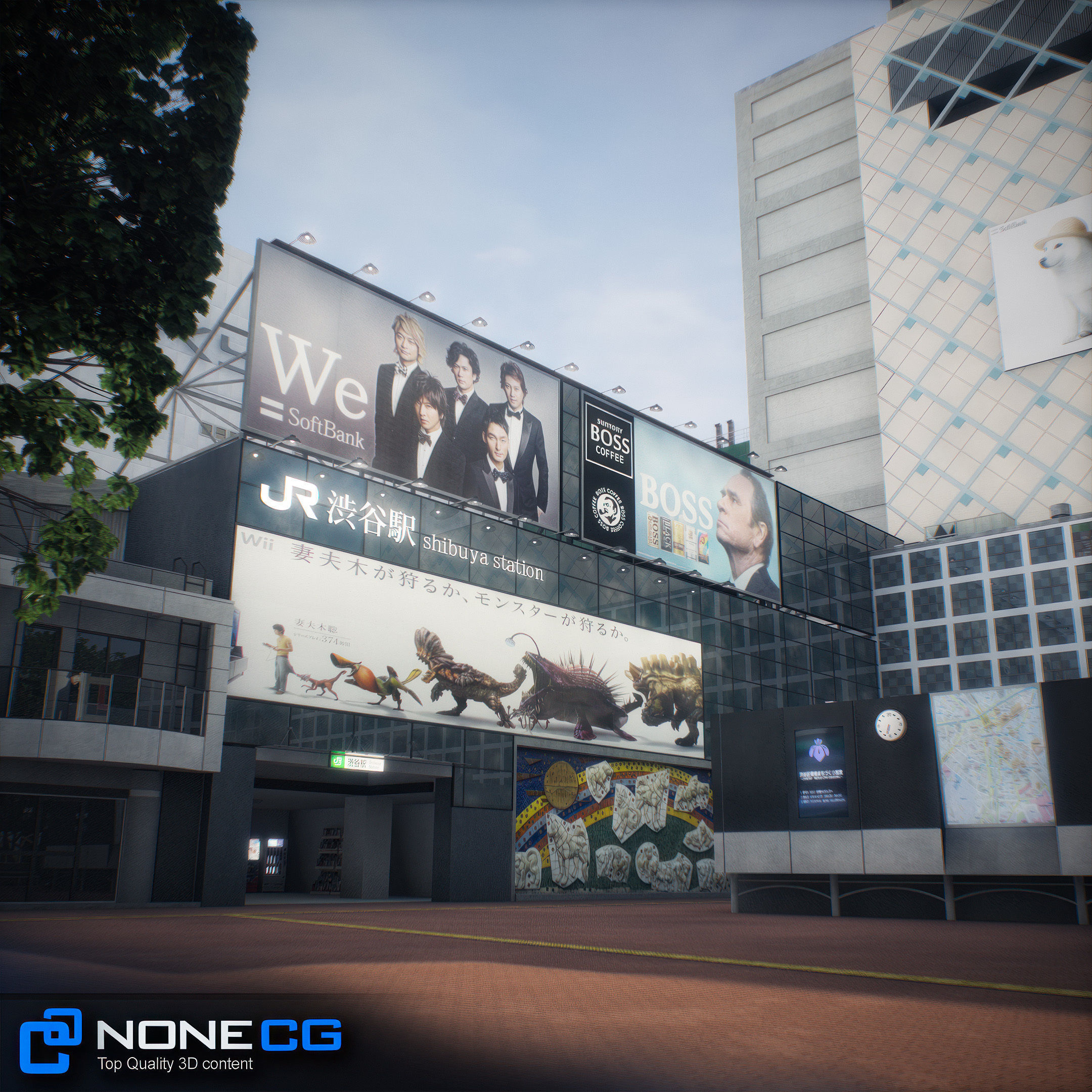 Tokyo Shibuya 3D model animated | CGTrader