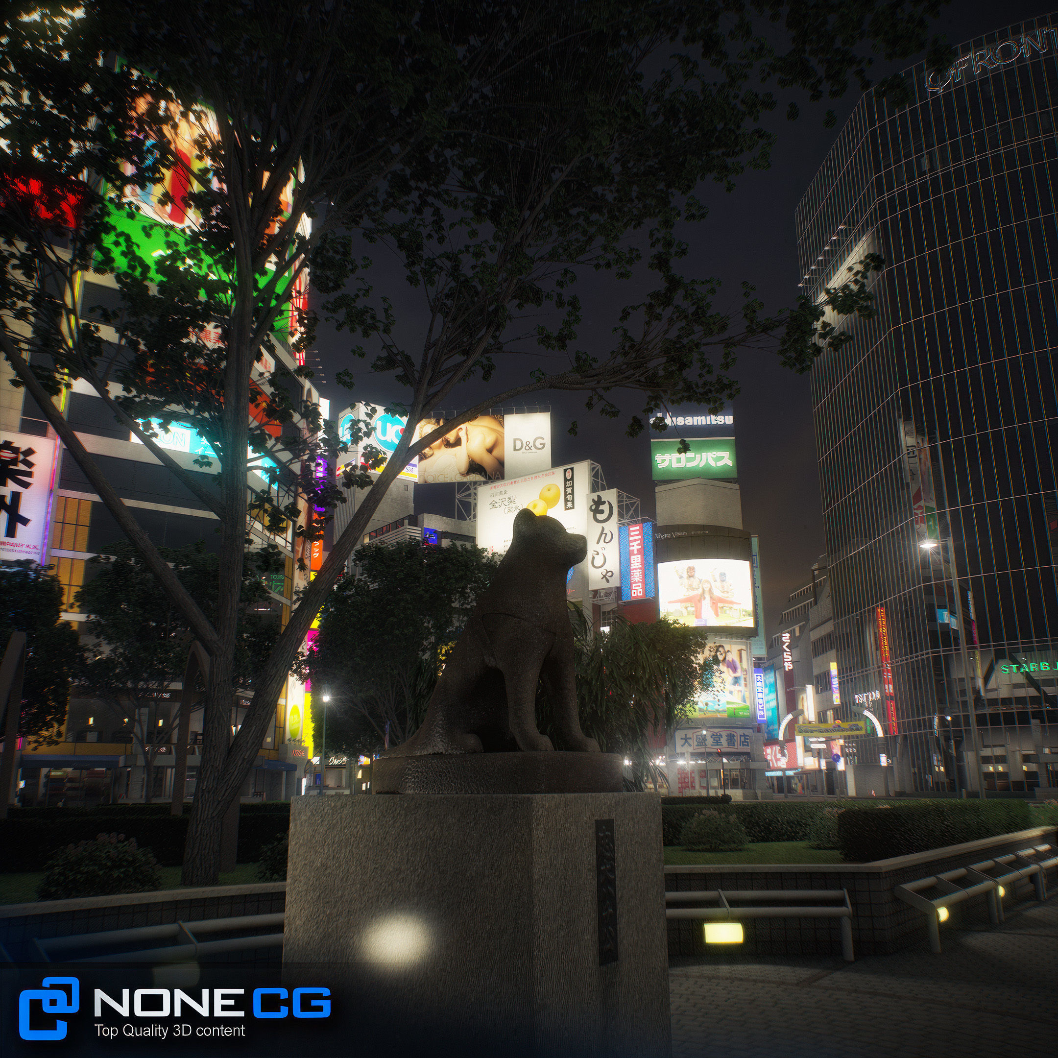 Tokyo Shibuya 3D model animated | CGTrader