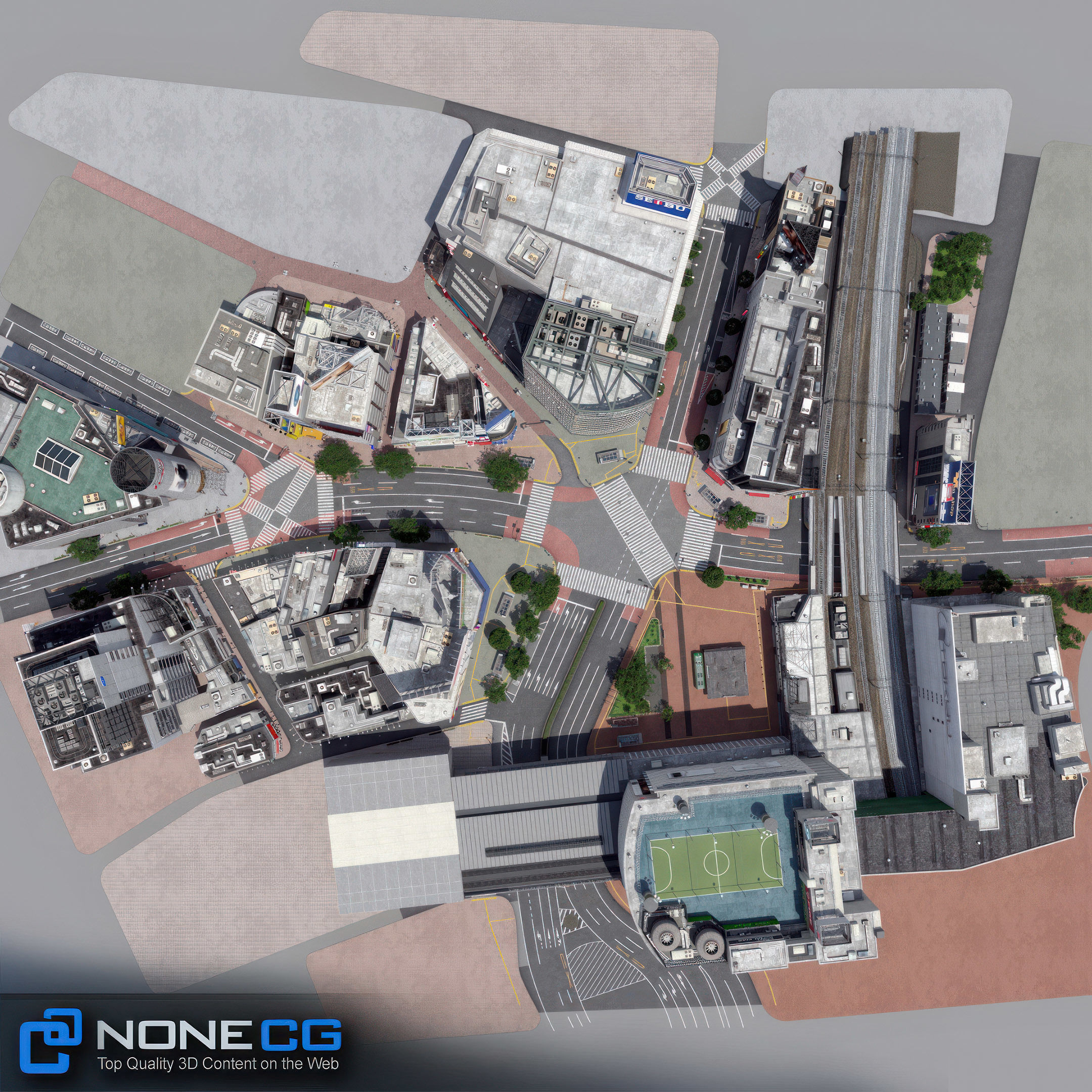 Tokyo Shibuya 3D model animated | CGTrader